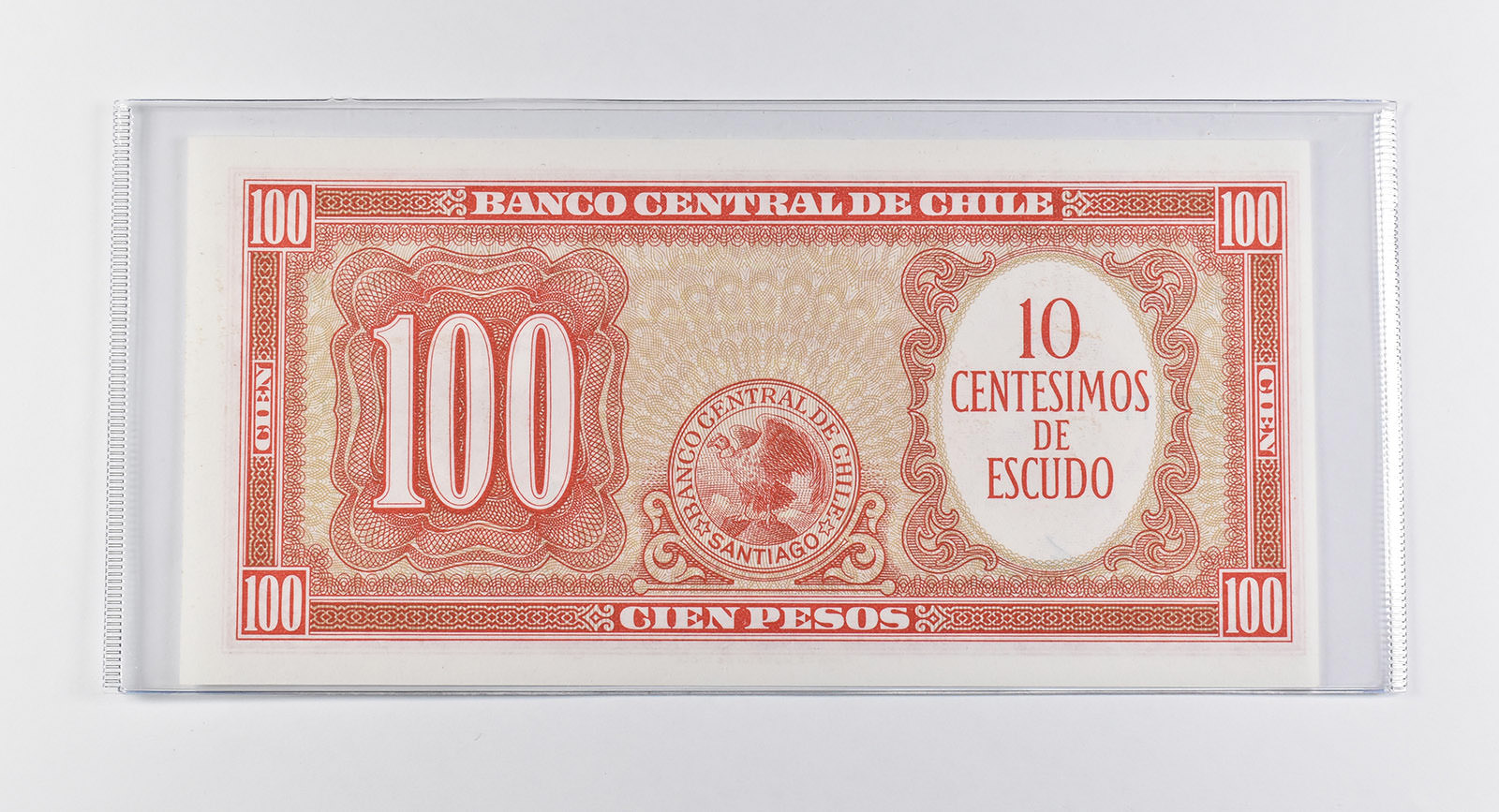Historic World Bank Note 1940s Chile 100 Pesos Collectible Currency ...