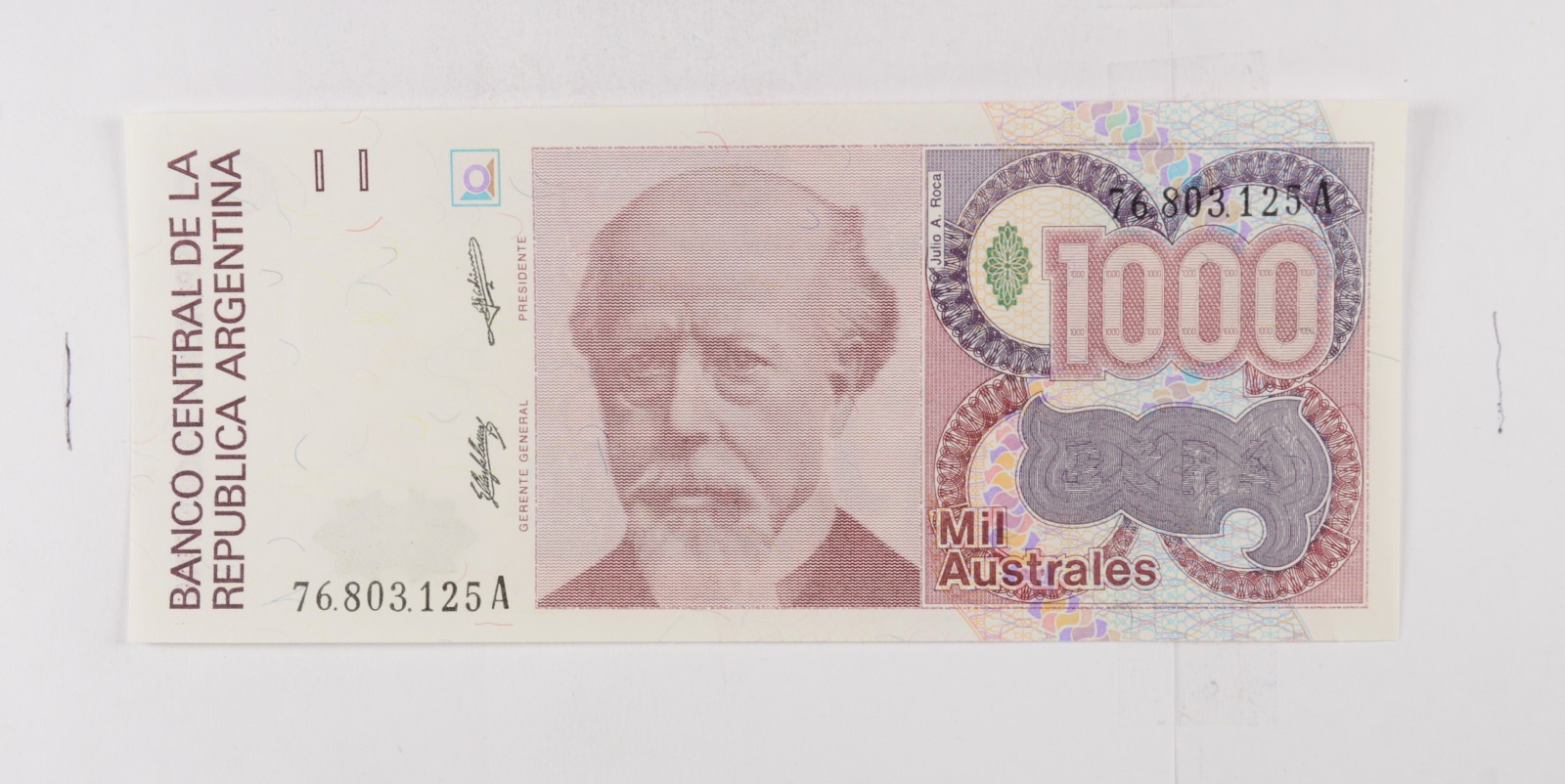 Historic World Bank Note 1985-91 Argentina 1000 Australes Collectible ...