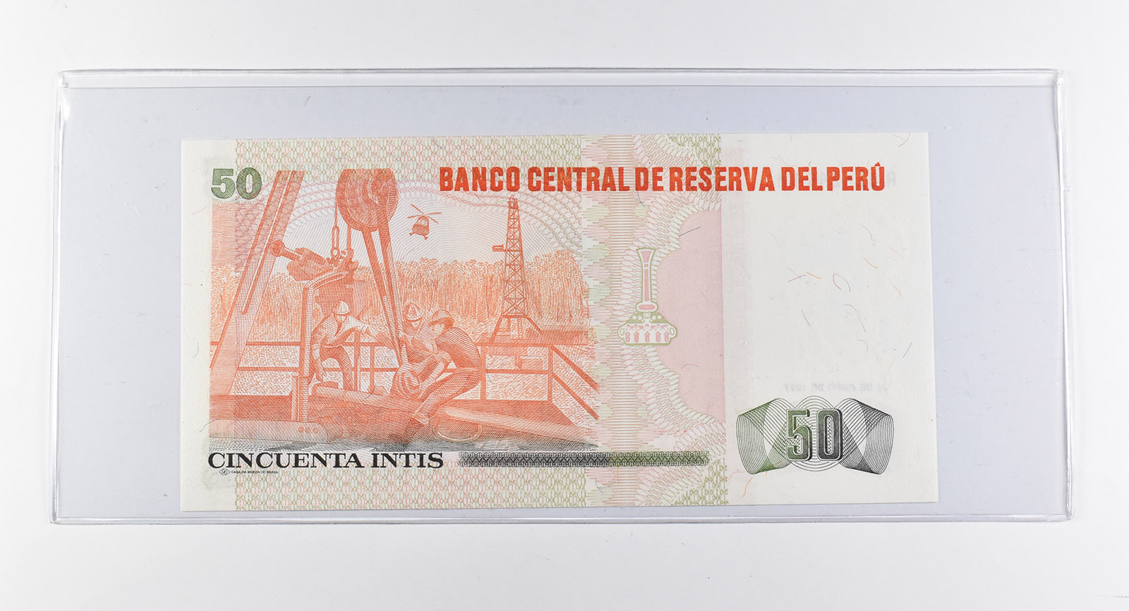 Historic World Bank Note 1987 Peru 50 Intis Collectible Currency ...