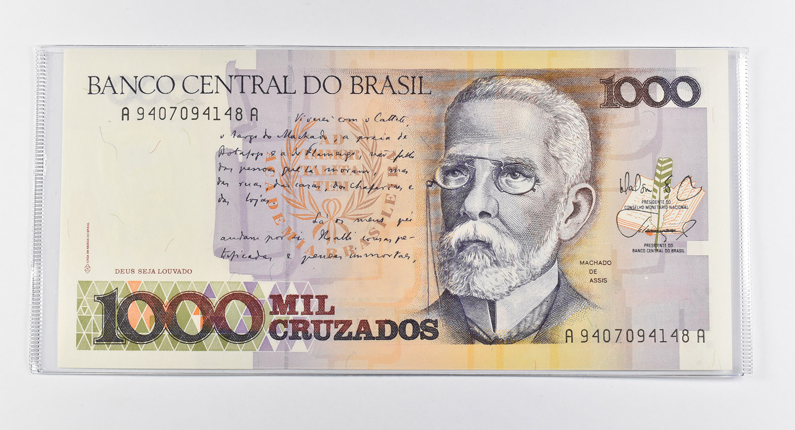 Historic World Bank Note 1989 Brazil 1000 Cruzados Collectible Currency ...