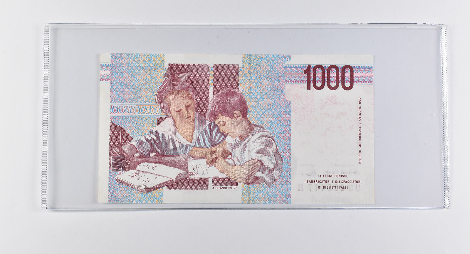 Historic World Bank Note 1990 Italy 1000 Lire Collectible Currency ...