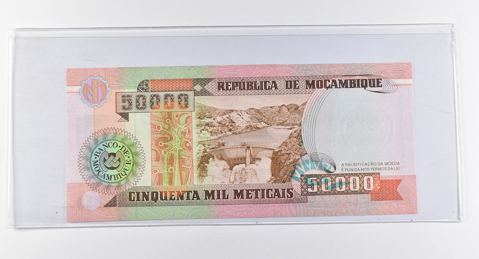 Historic World Bank Note 1993 Mozambique 50,000 Meticais Collectible ...