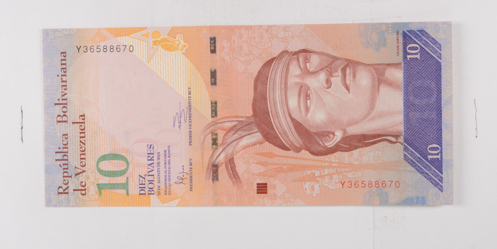 Historic World Bank Note 2014 Venezuela 10 Bolivares Collectible ...