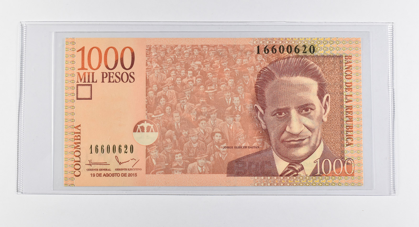 Historic World Bank Note 2015 Colombia 1000 Pesos Collectible Currency ...