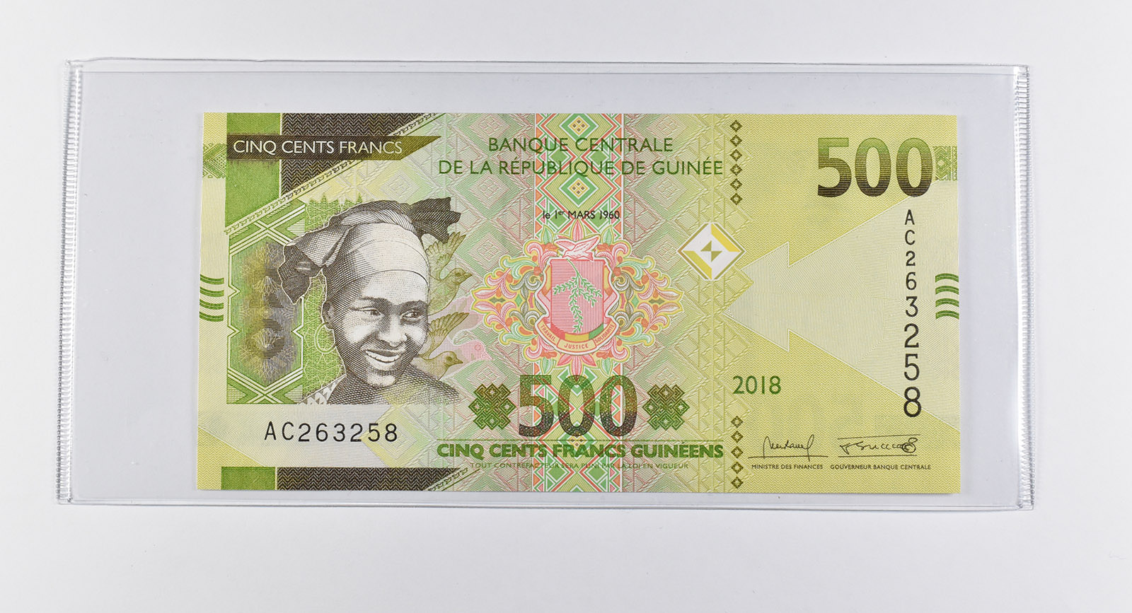 Historic World Bank Note 2018 Guinea 500 Francs Collectible Currency ...