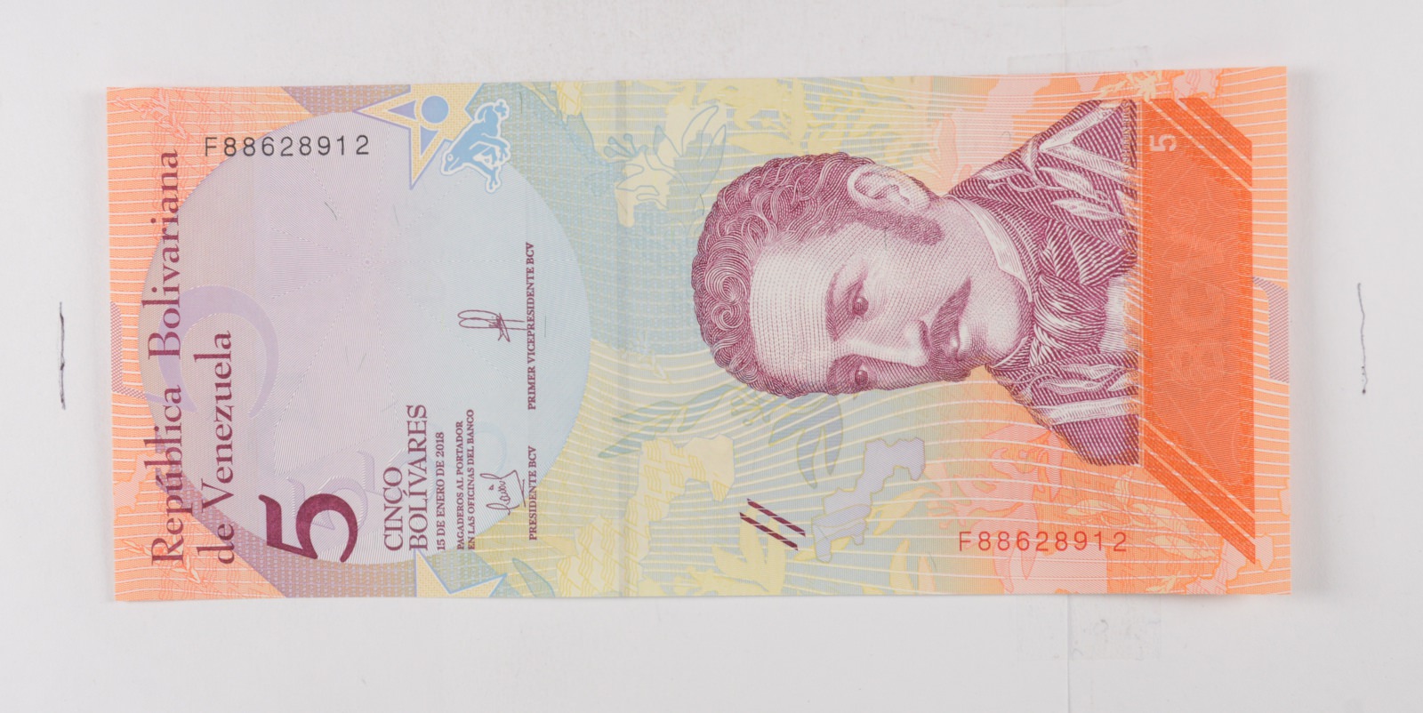 Historic World Bank Note 2018 Venezuela 5 Bolivares Collectible ...