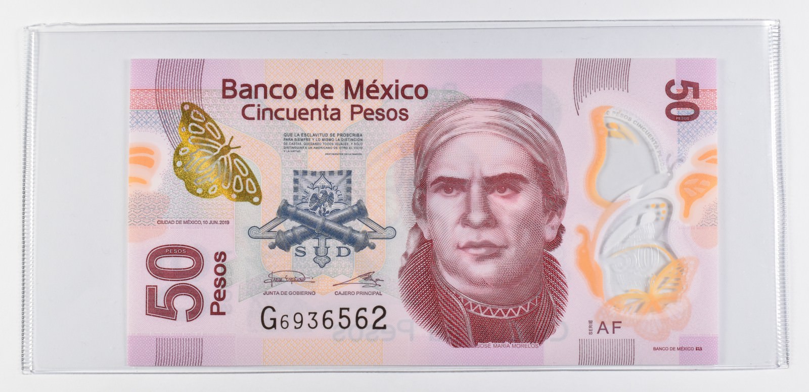 Historic World Bank Note 2019 Mexico 50 Pesos Collectible Currency ...