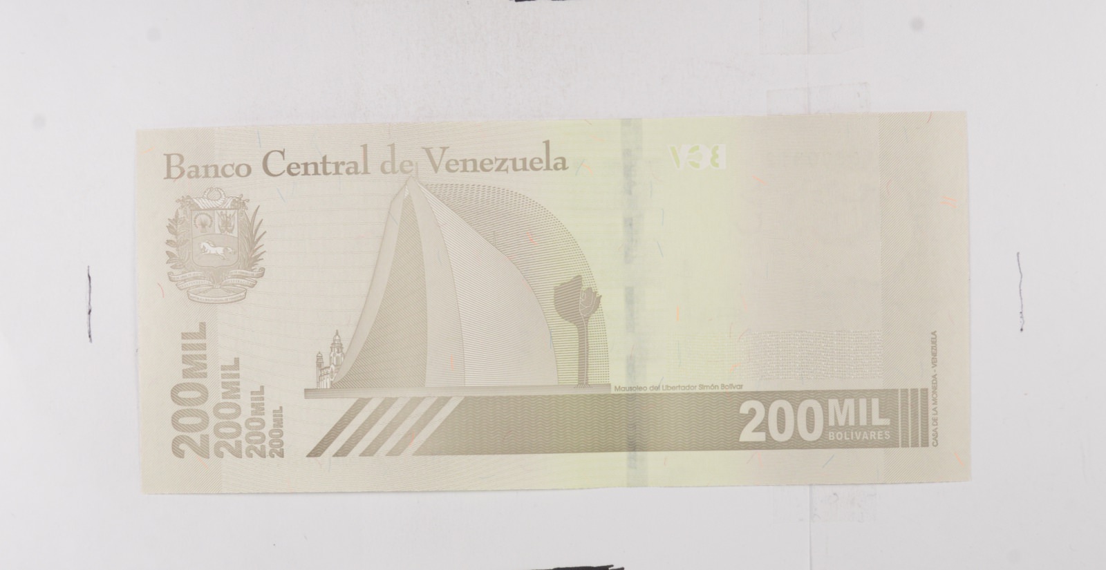 Historic World Bank Note 2020 Venezuela 200 Bolivares Collectible ...