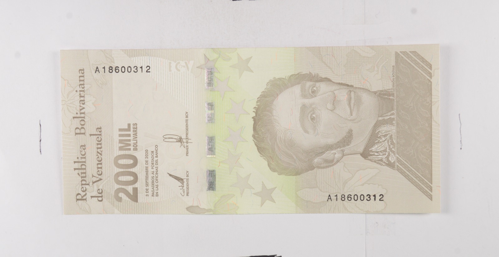 Historic World Bank Note 2020 Venezuela 200 Bolivares Collectible ...