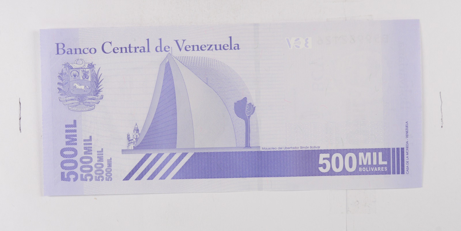 Historic World Bank Note 2020 Venezuela 500 Bolivares Collectible ...