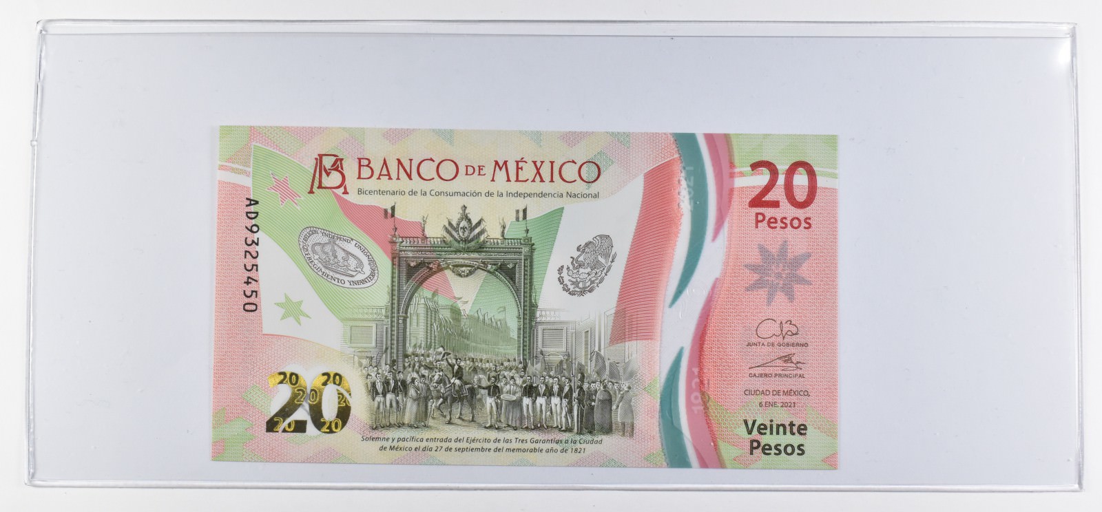 Historic World Bank Note 2021 Mexico 20 Pesos Collectible Currency ...