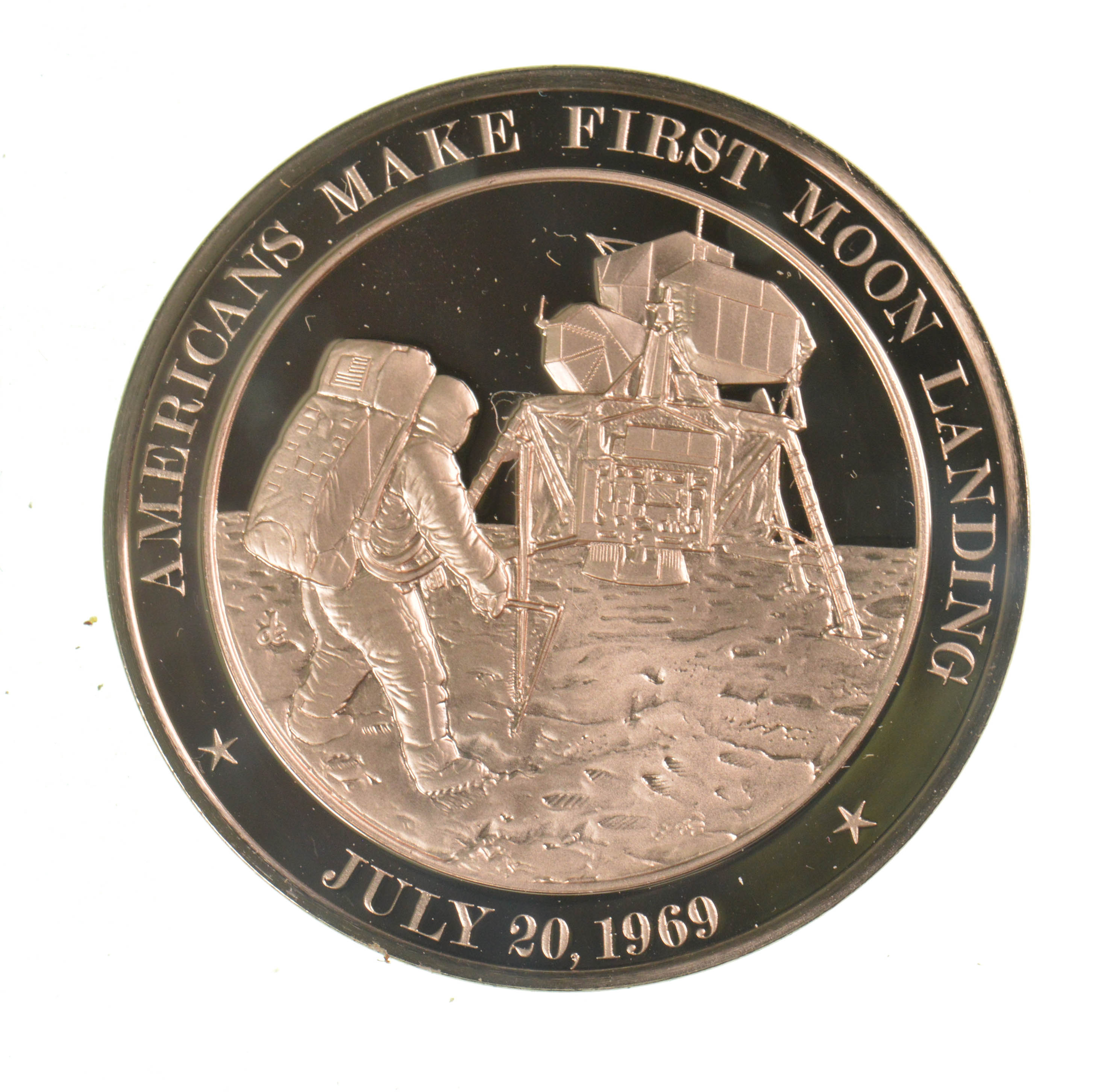 HUGE Bronze Medal Depicting Americans Make First Moon Landing ...