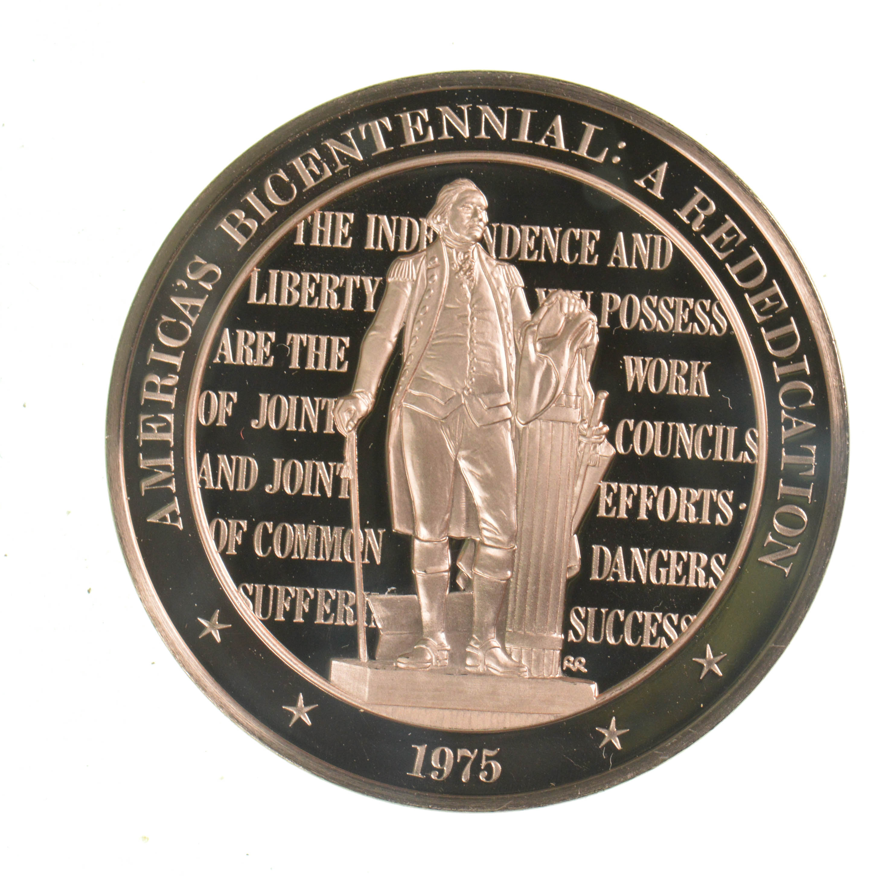 HUGE Bronze Medal Depicting America's Bicentennial: A Rededication ...