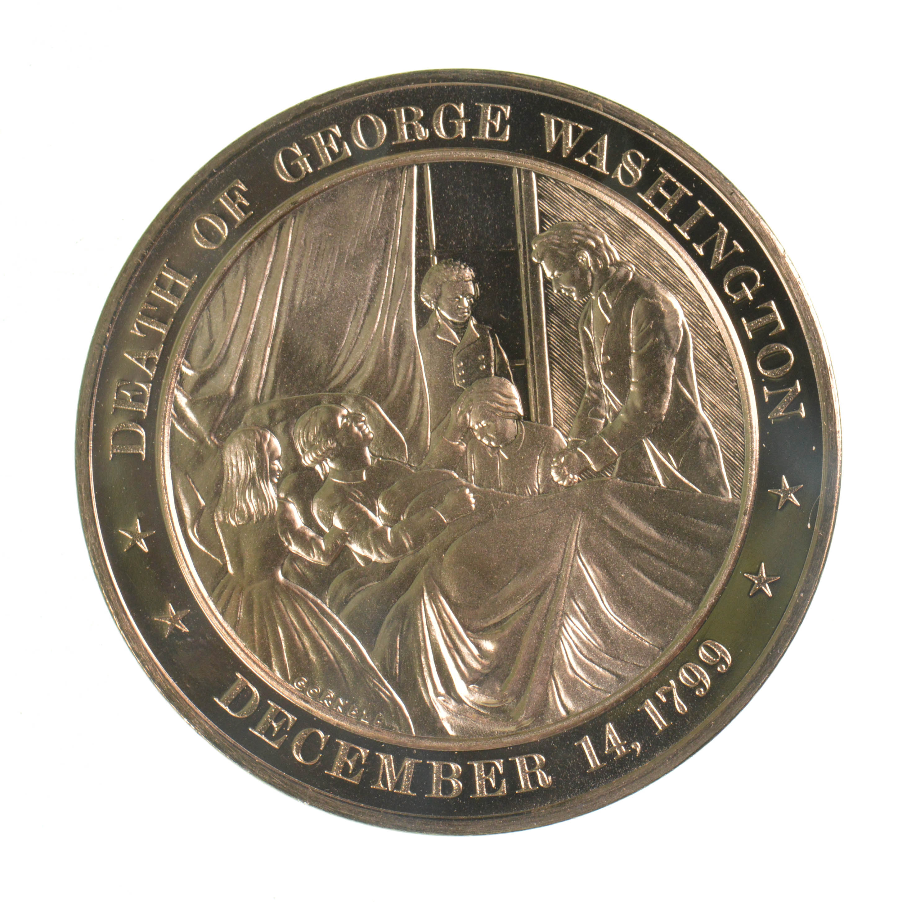 HUGE Bronze Medal Depicting Death Of George Washington | Property Room