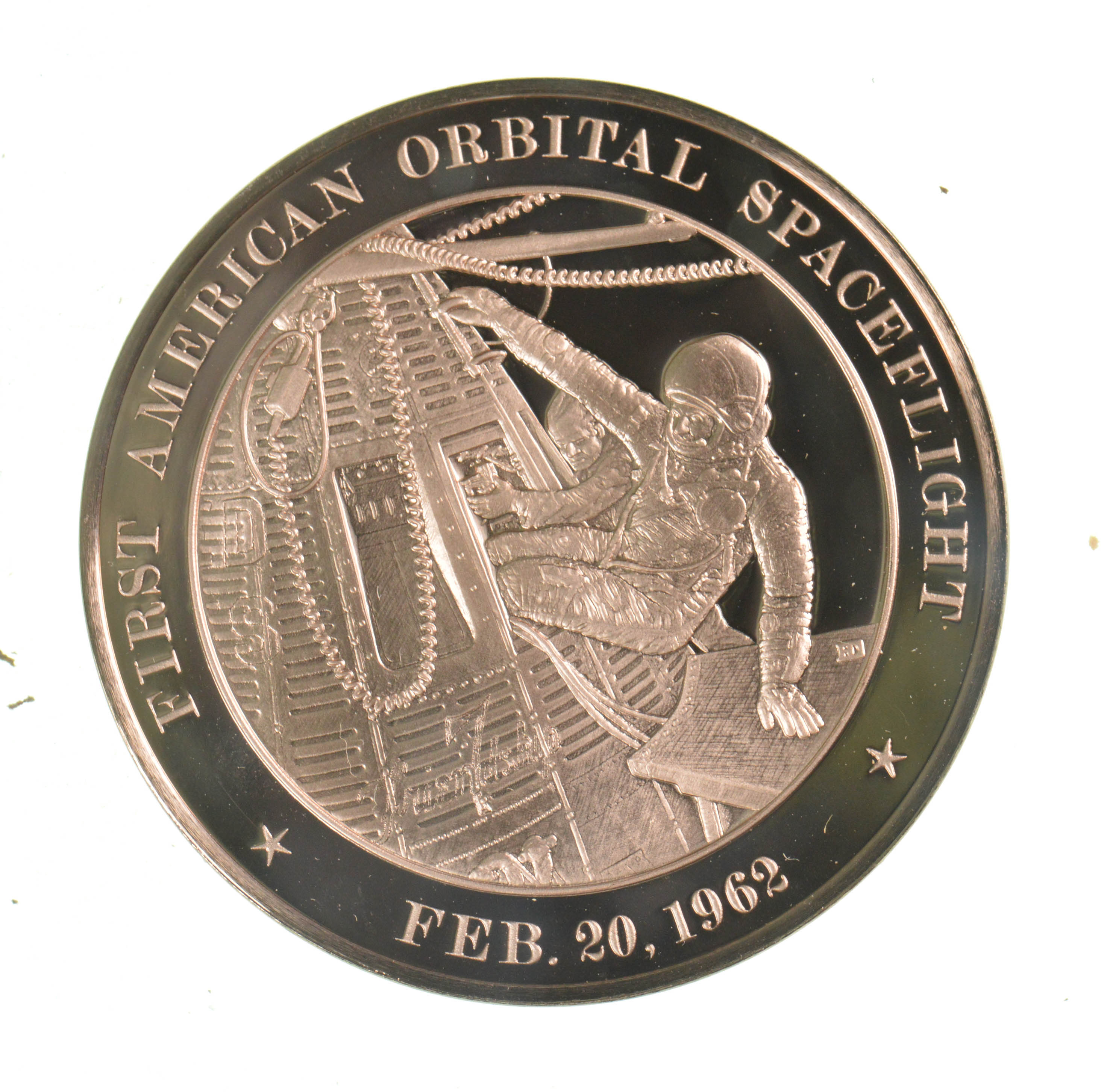 HUGE Bronze Medal Depicting First American Orbital Spaceflight ...