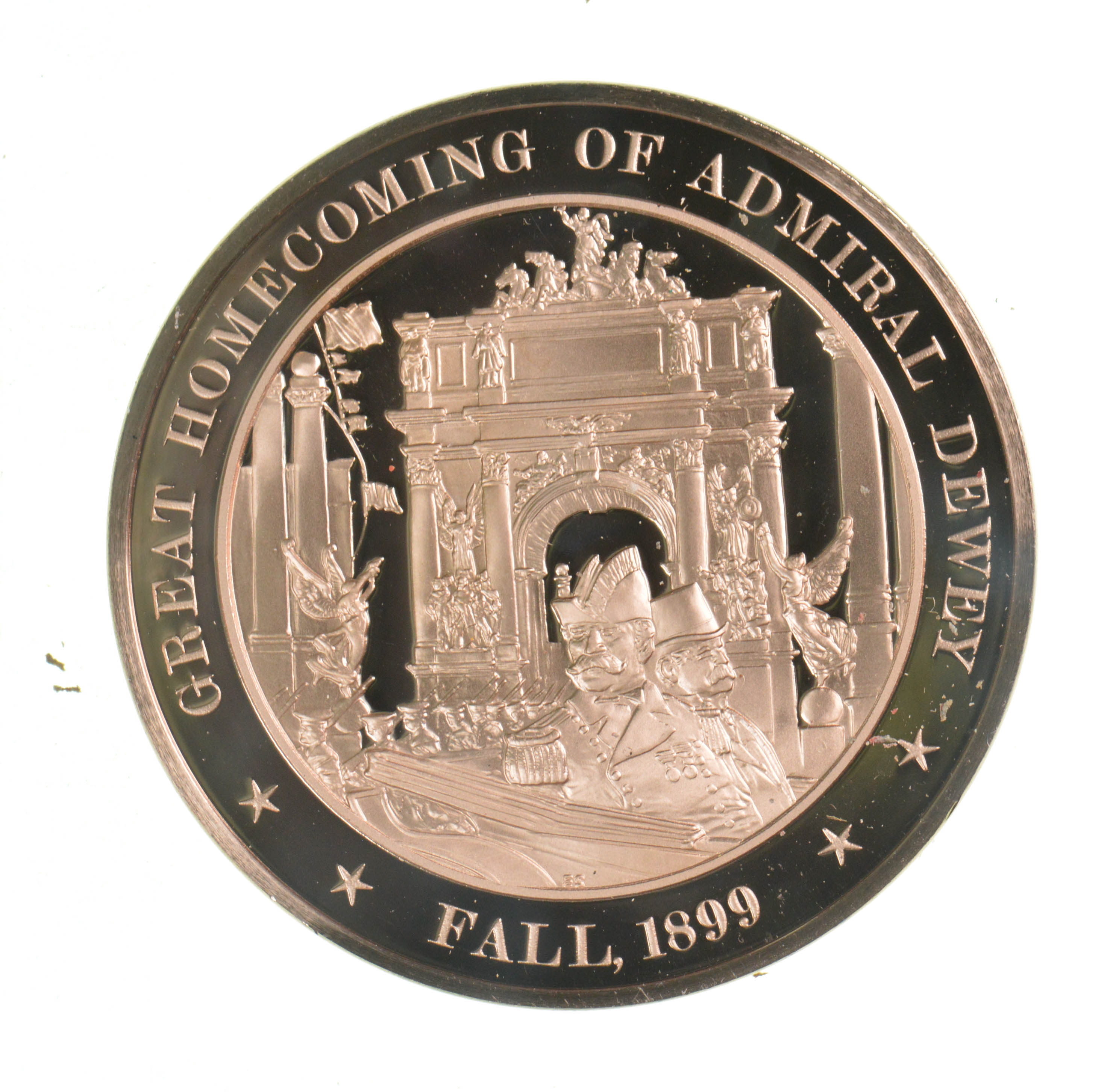 HUGE Bronze Medal Depicting Great Homecoming Of Admiral Dewey ...