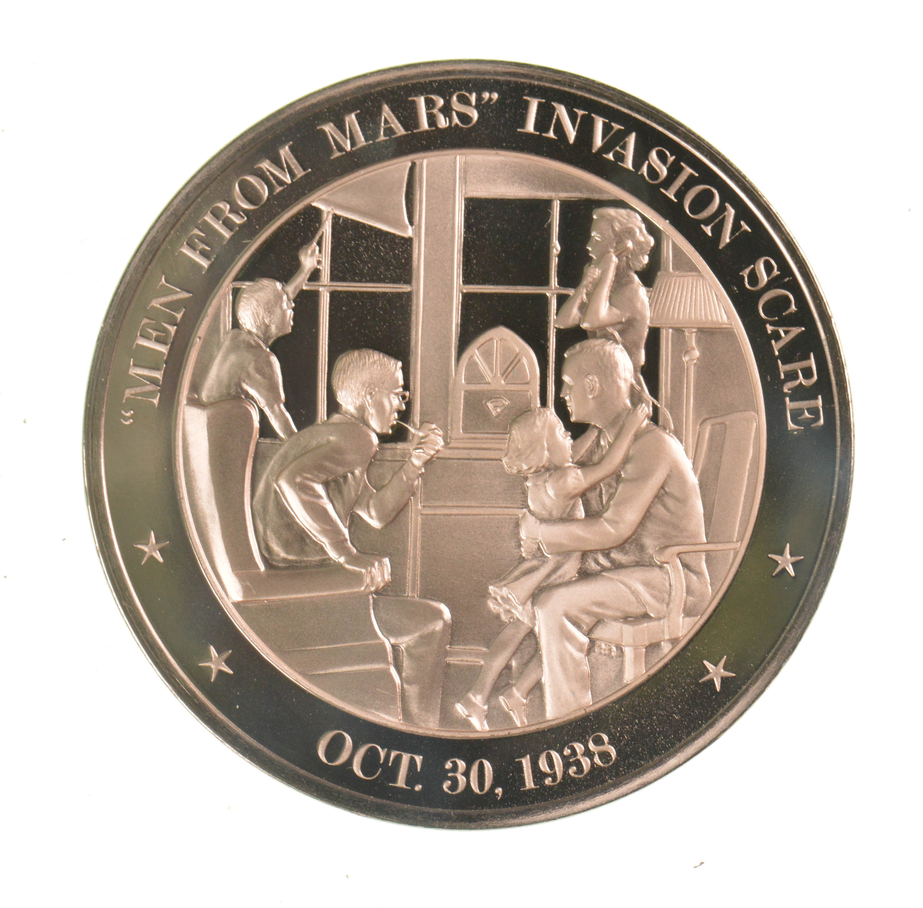 HUGE Bronze Medal Depicting Men From Mars Invasion Scare | Property Room