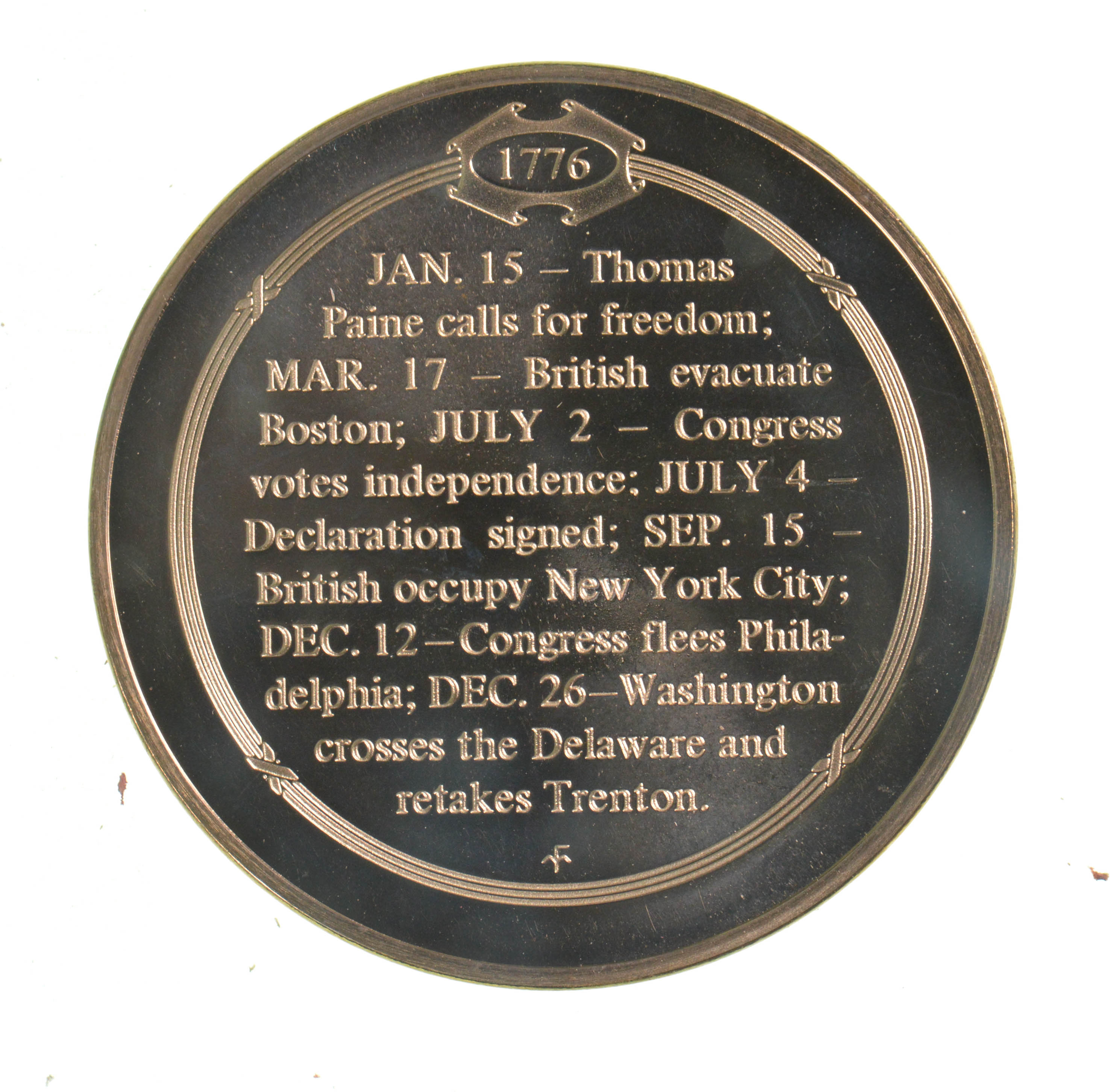 HUGE Bronze Medal Depicting Signing Of The Declaration Of Independence ...