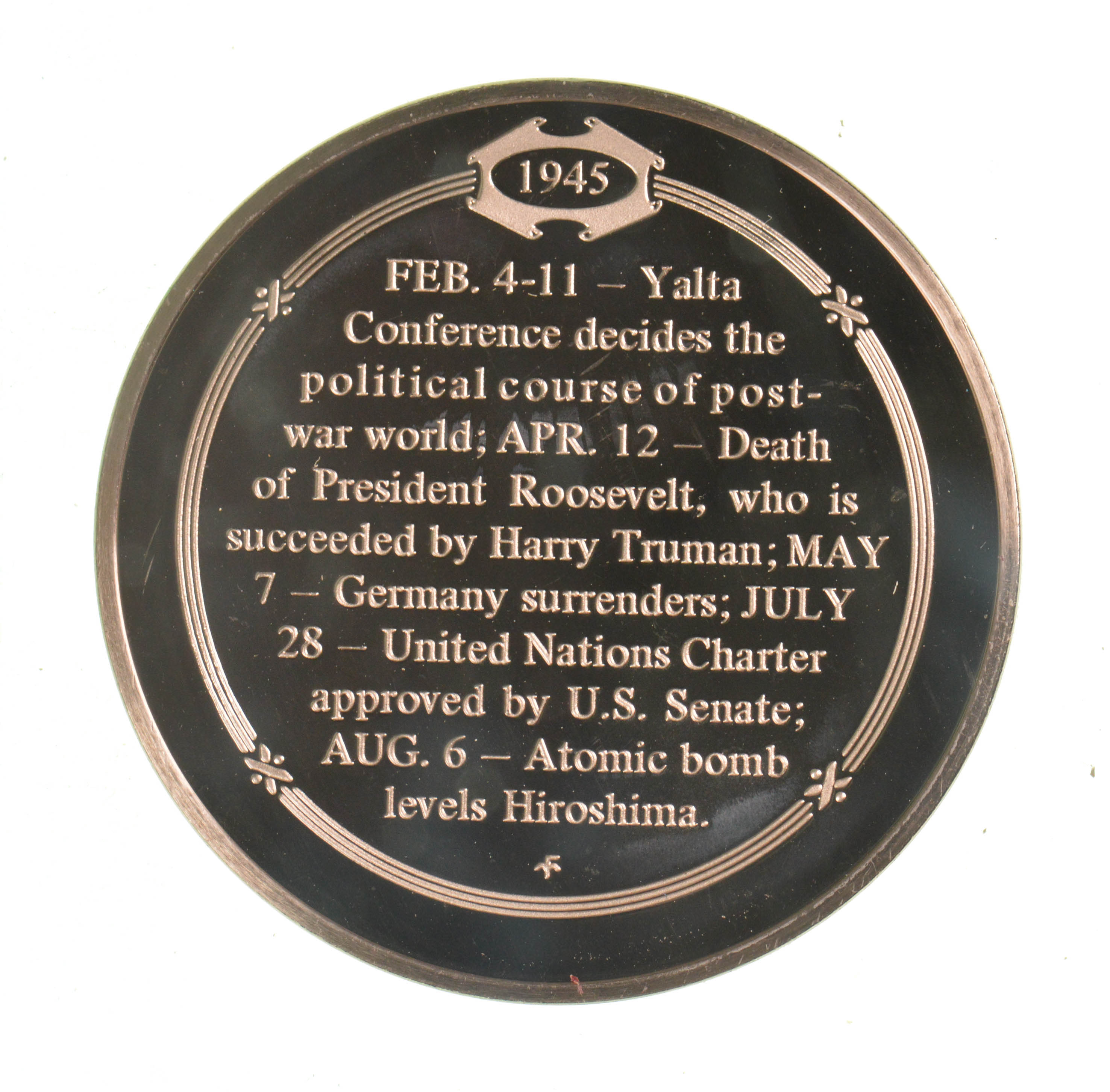 HUGE Bronze Medal Depicting The Atomic Bomb Ends War Against Japan ...