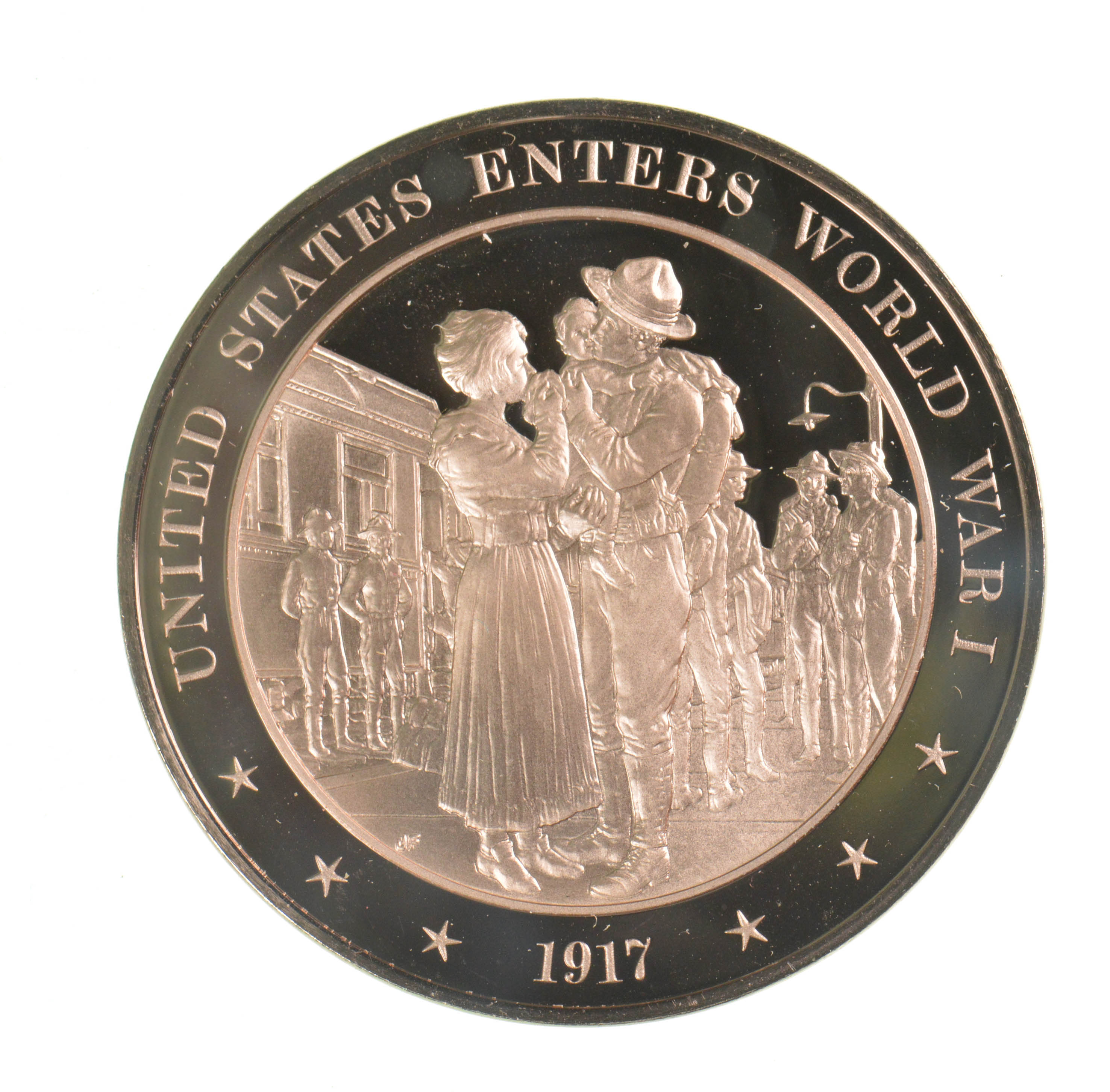 HUGE Bronze Medal Depicting United States Enters World War I | Property ...
