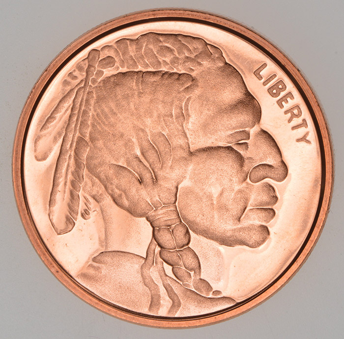 Indian Head Bust - 1 Oz Round - .999 Fine Copper | Property Room