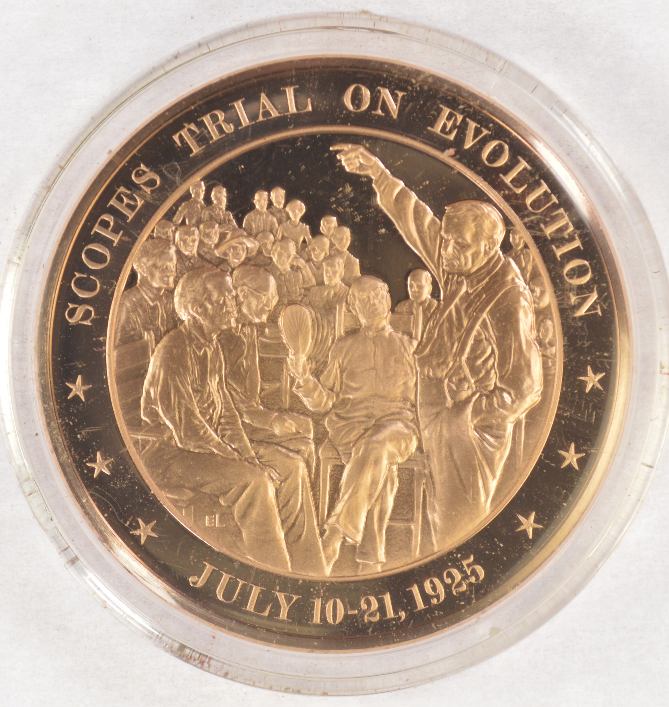 July 10-21, 1925 Scopes Trial On Evolution - Bronze Historic ...