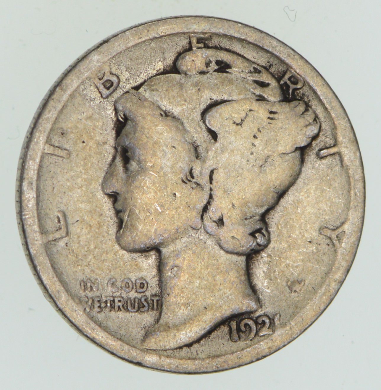 KEY DATE! 1921 Mercury Head Silver United States Dime - Rare | Property ...