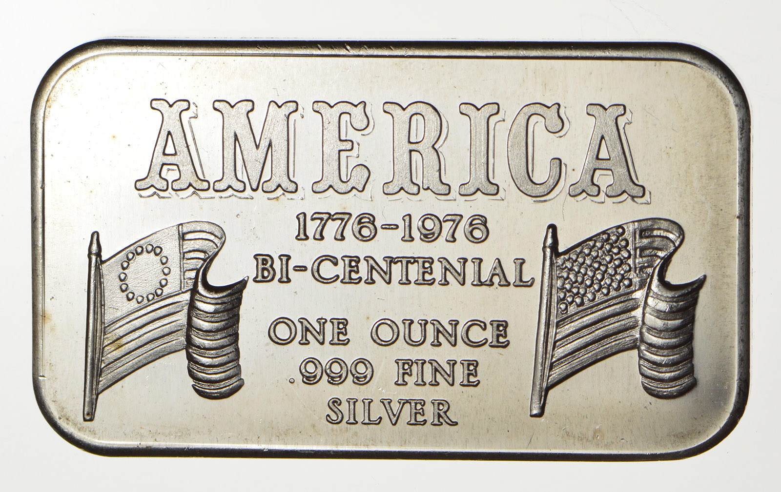 Limited - 1 Oz Silver America Bicentennial Bar - .999 Fine Silver ...