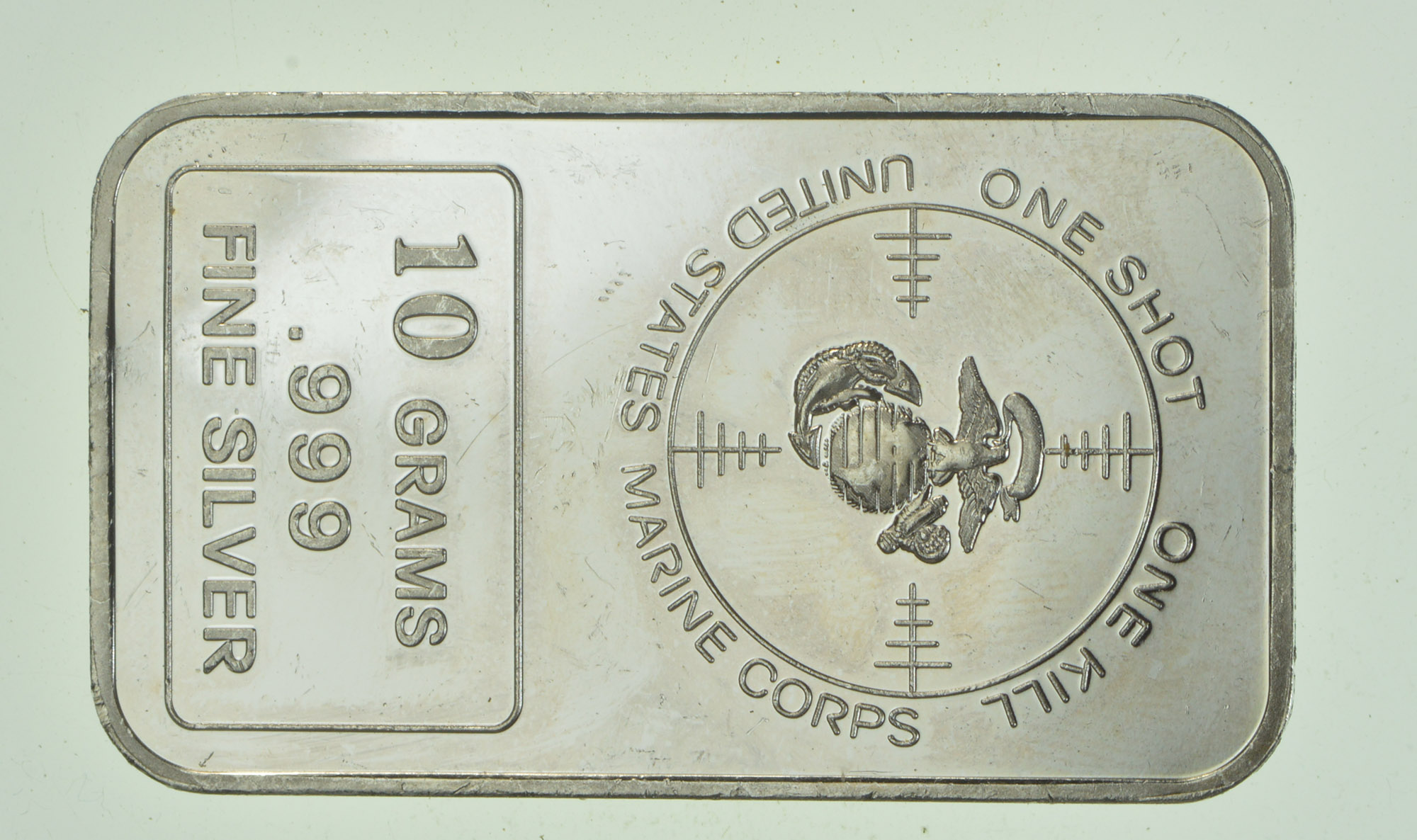 Limited - 1 Oz Silver Bar One Shot One Kill United States Marine Corps ...