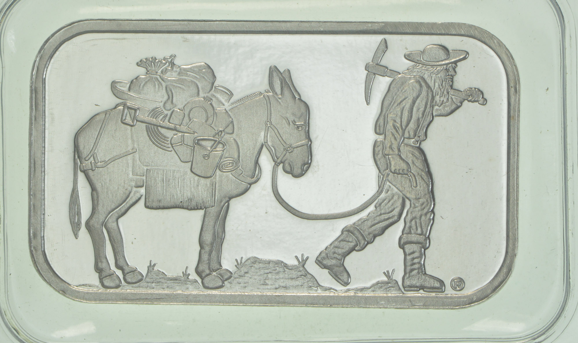 Limited - 1 Oz Silver Bar Prospector & Mule - .999 Fine Silver ...