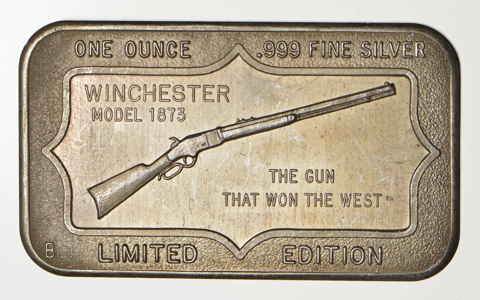 Limited - 1 Oz Silver Winchester Model 1873 Bar - .999 Fine Silver ...