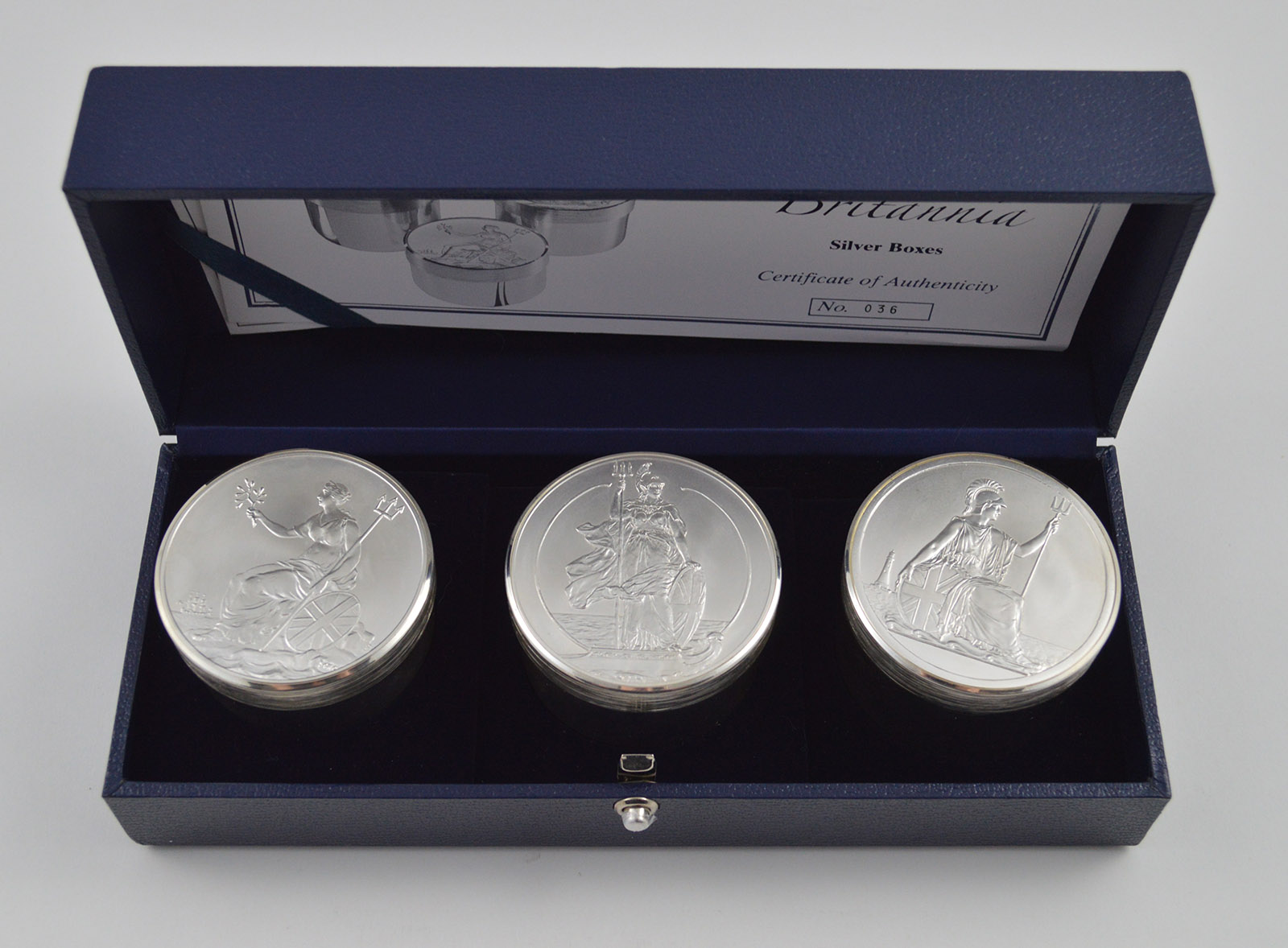 LIMITED EDITION Boxed Set - .958 Britannia Silver Boxes - With COA ...
