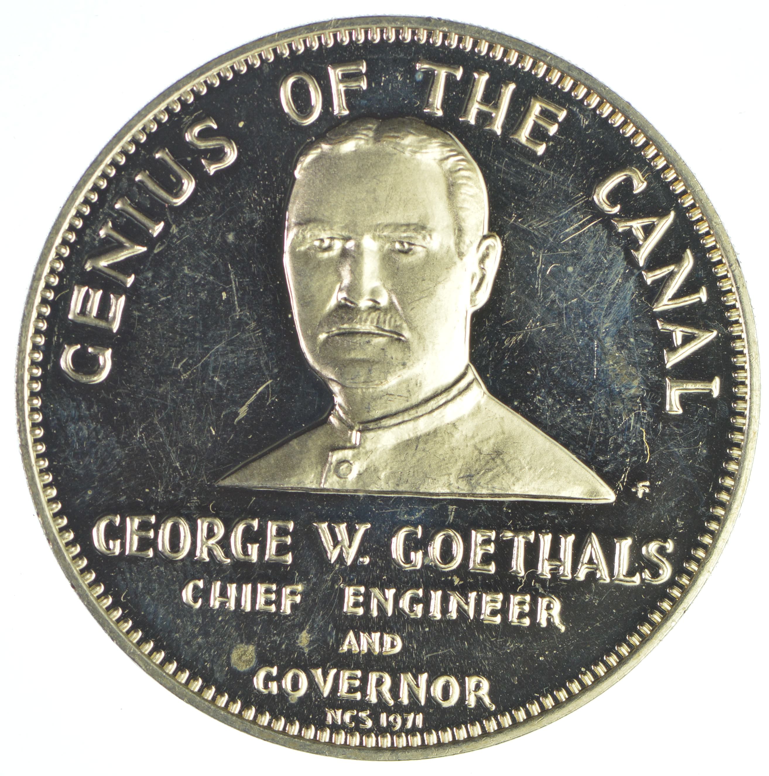 Limited Edition Silver Round Panama Canal - George W. Goethals 0.925 ...