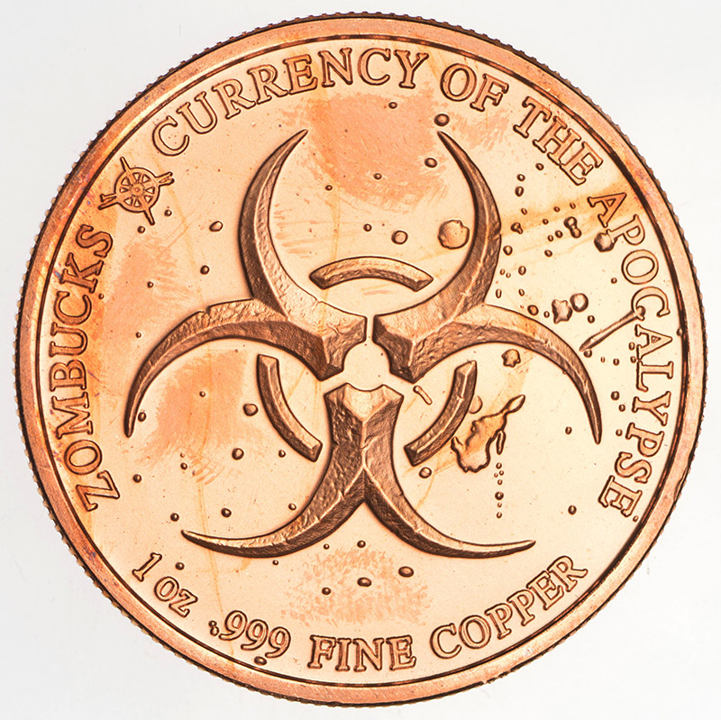 Limited Edition ZOMBIE - 2018 The Barber - 1 Oz Copper Round | Property ...