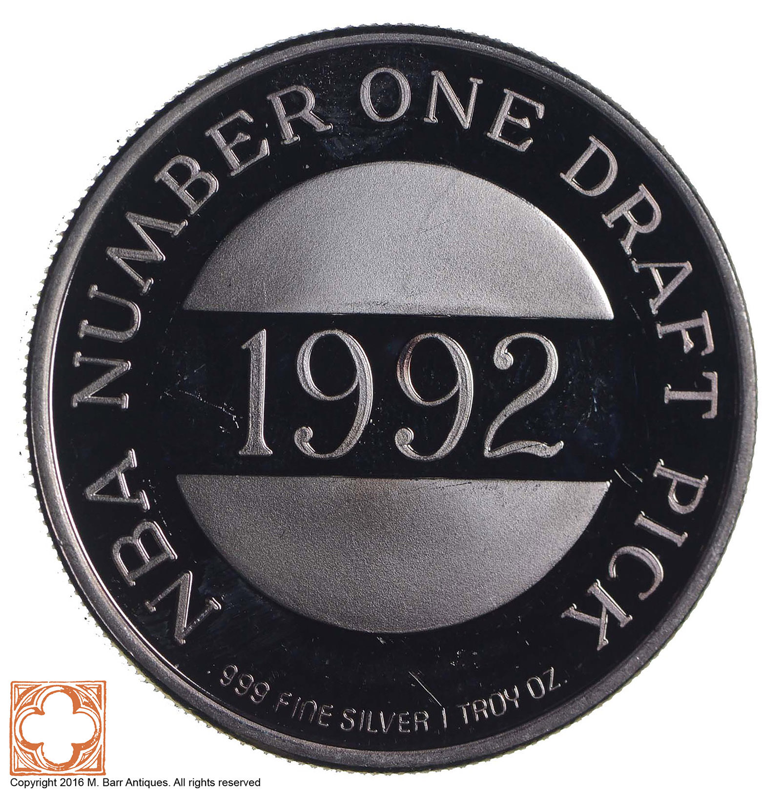 Limited SILVER 1 Oz Round 1992 #1 Draft Pick Shaquille O'Neal .999 Fine ...