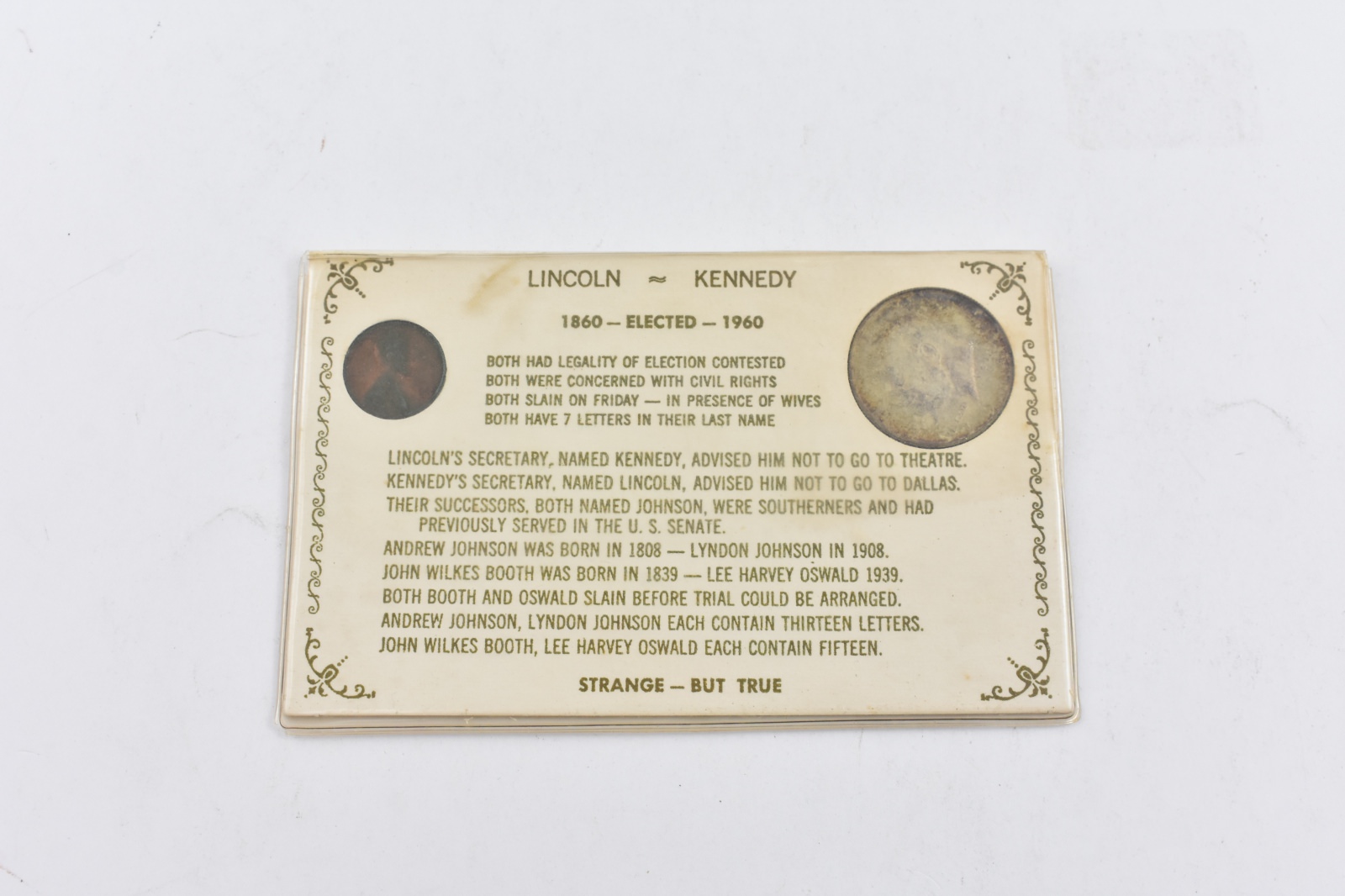Lincoln - Kennedy Type Set Coin Collection - Great Display | Property Room