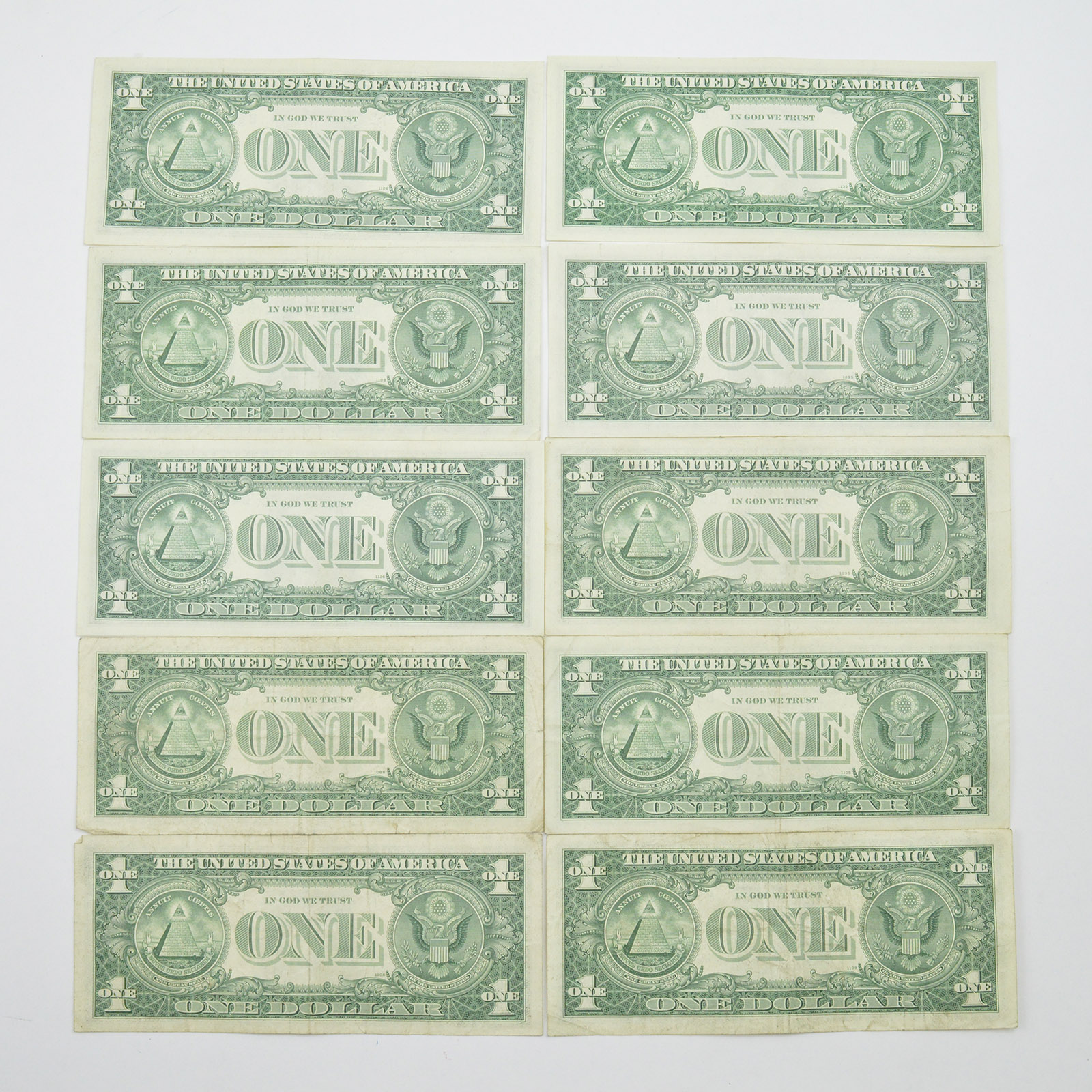 Lot of 10 1963 Joseph Barr $1.00 Notes - Collectible - Very short time ...