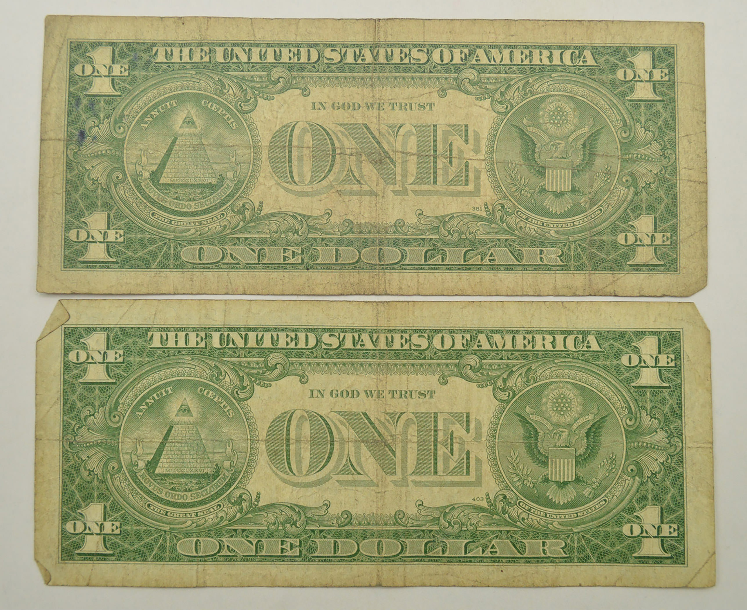 Lot of 1957-A & 1957-B $1.00 Silver Certicate Paper Money | Property Room