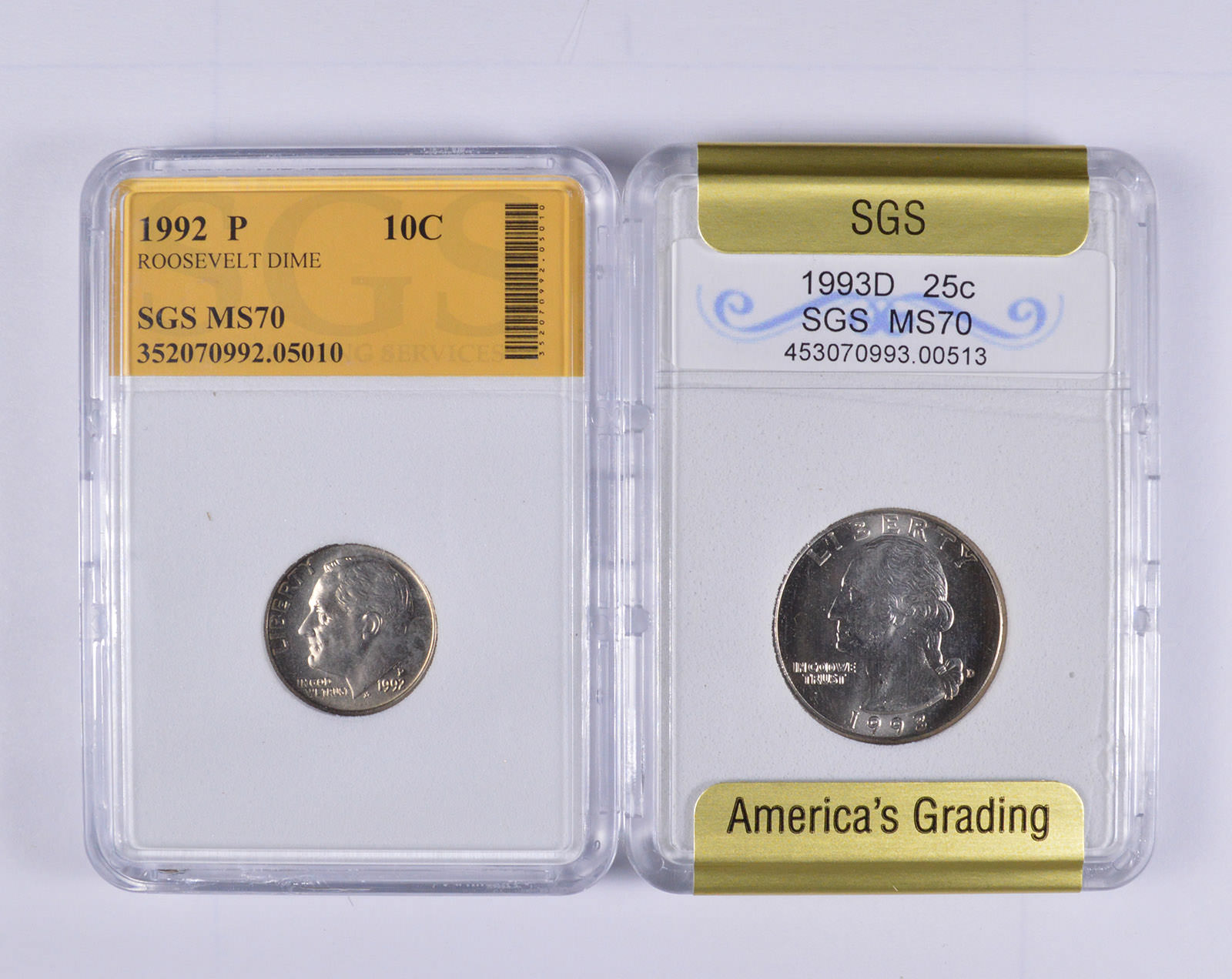 Lot of 2 Different SLABS - Graded Coins | Property Room