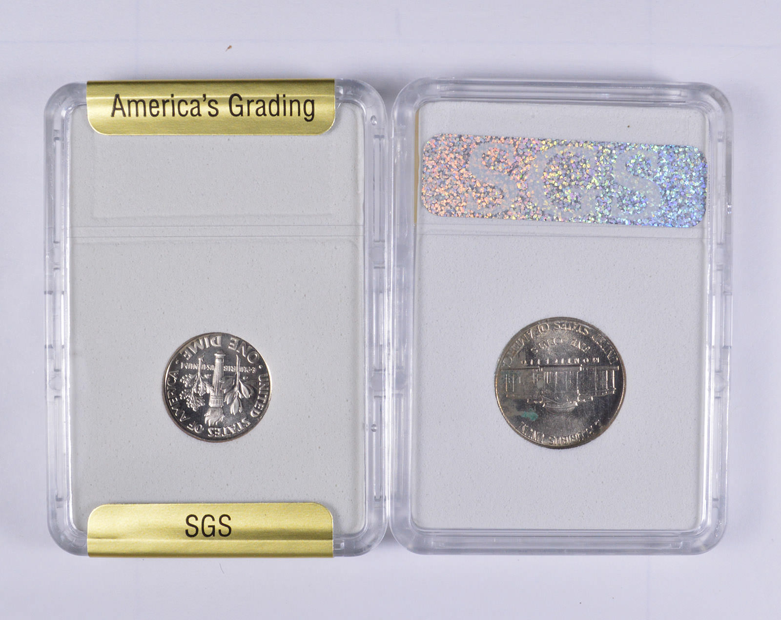 Lot of 2 Different SLABS - Graded Coins | Property Room