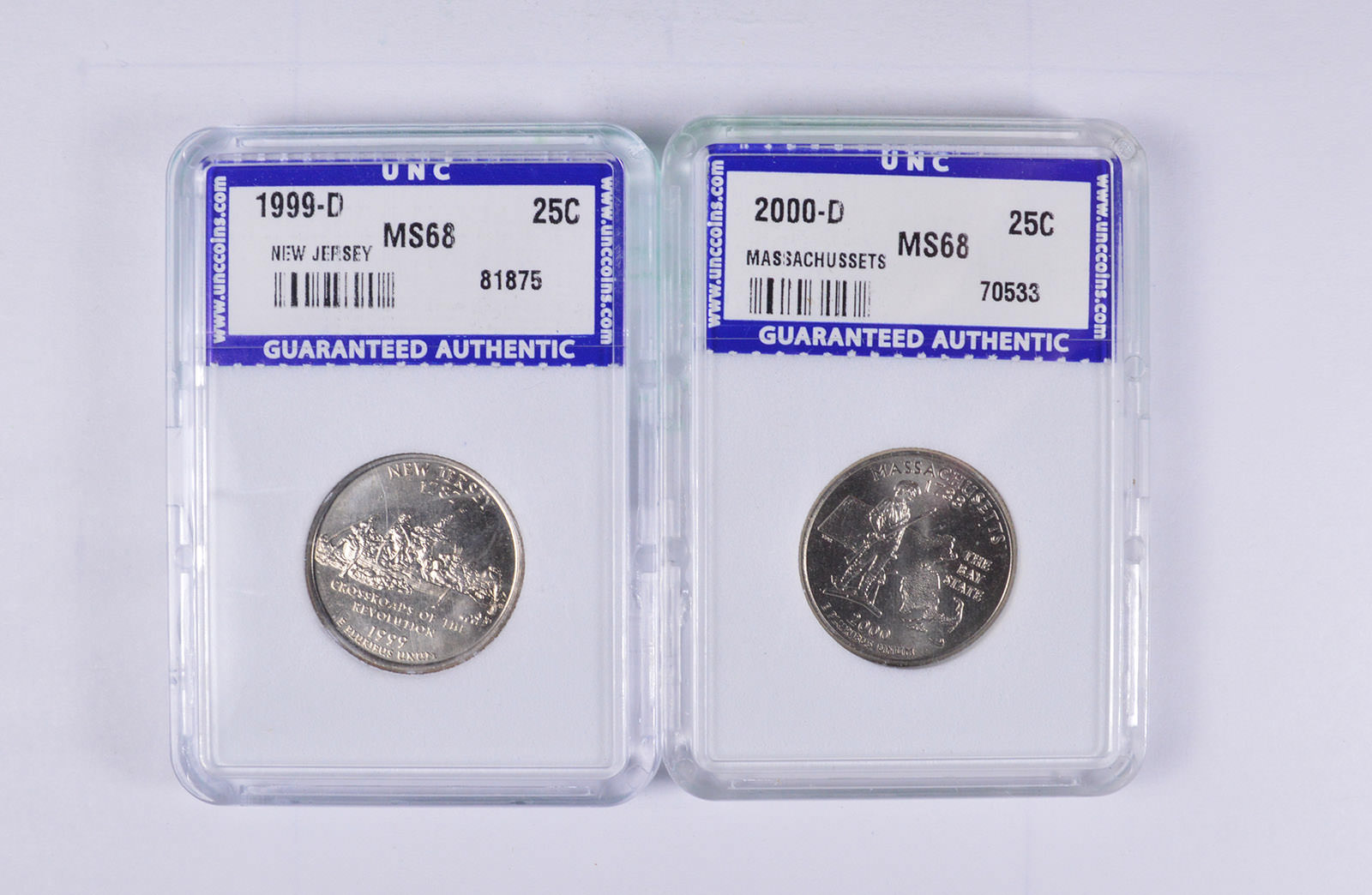 Lot of 2 Different SLABS - Graded Coins | Property Room