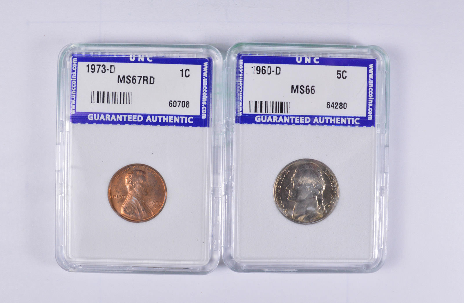 Lot of 2 Different SLABS - Graded Coins | Property Room