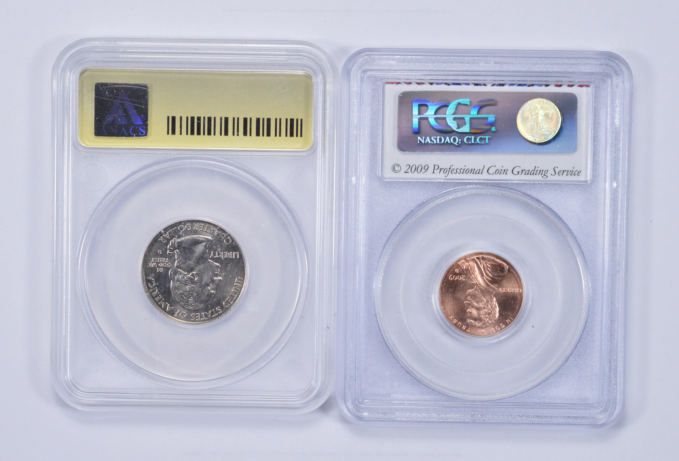 Lot of 2 Different SLABS - Graded Coins | Property Room