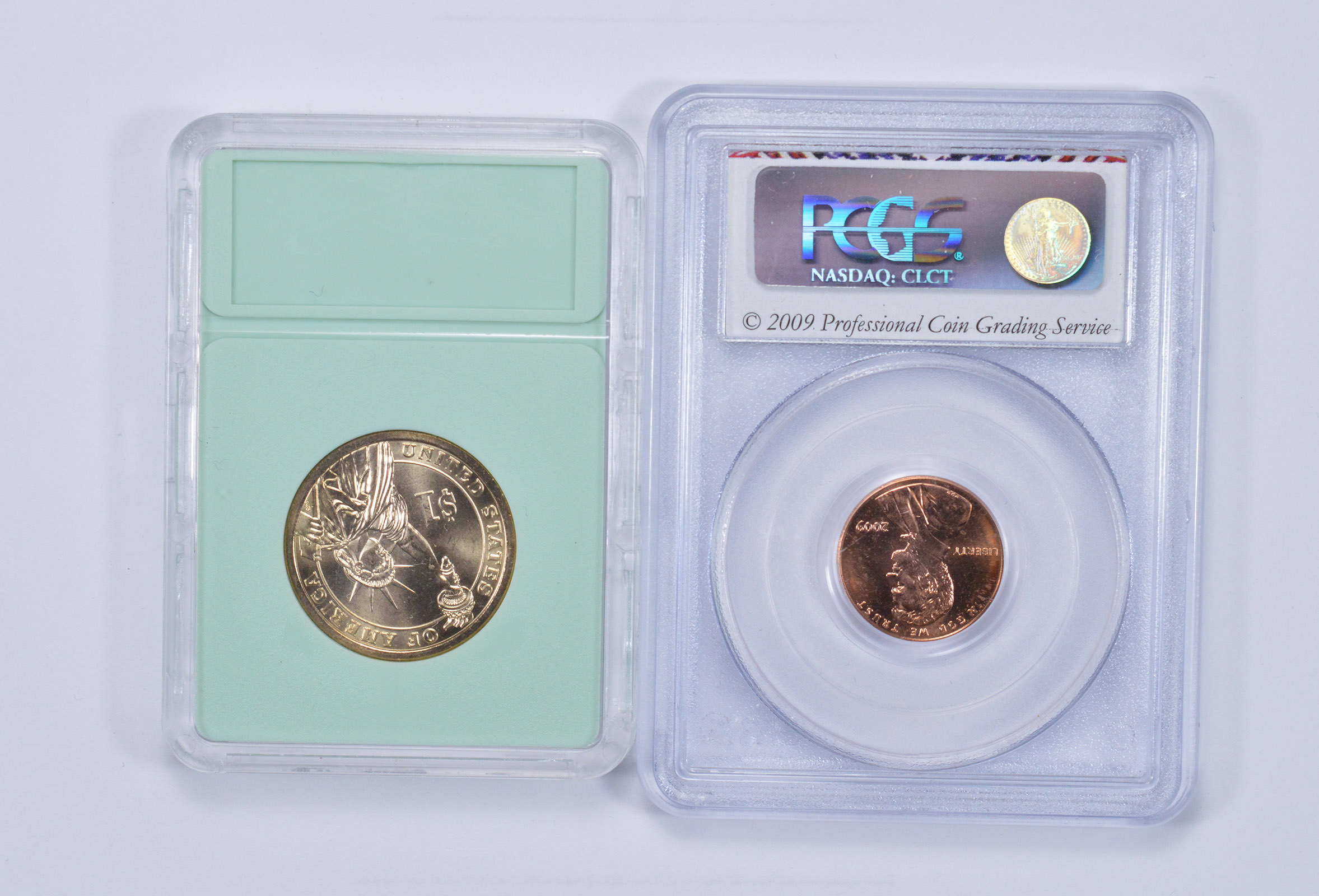 Lot of 2 Different SLABS - Graded Coins | Property Room