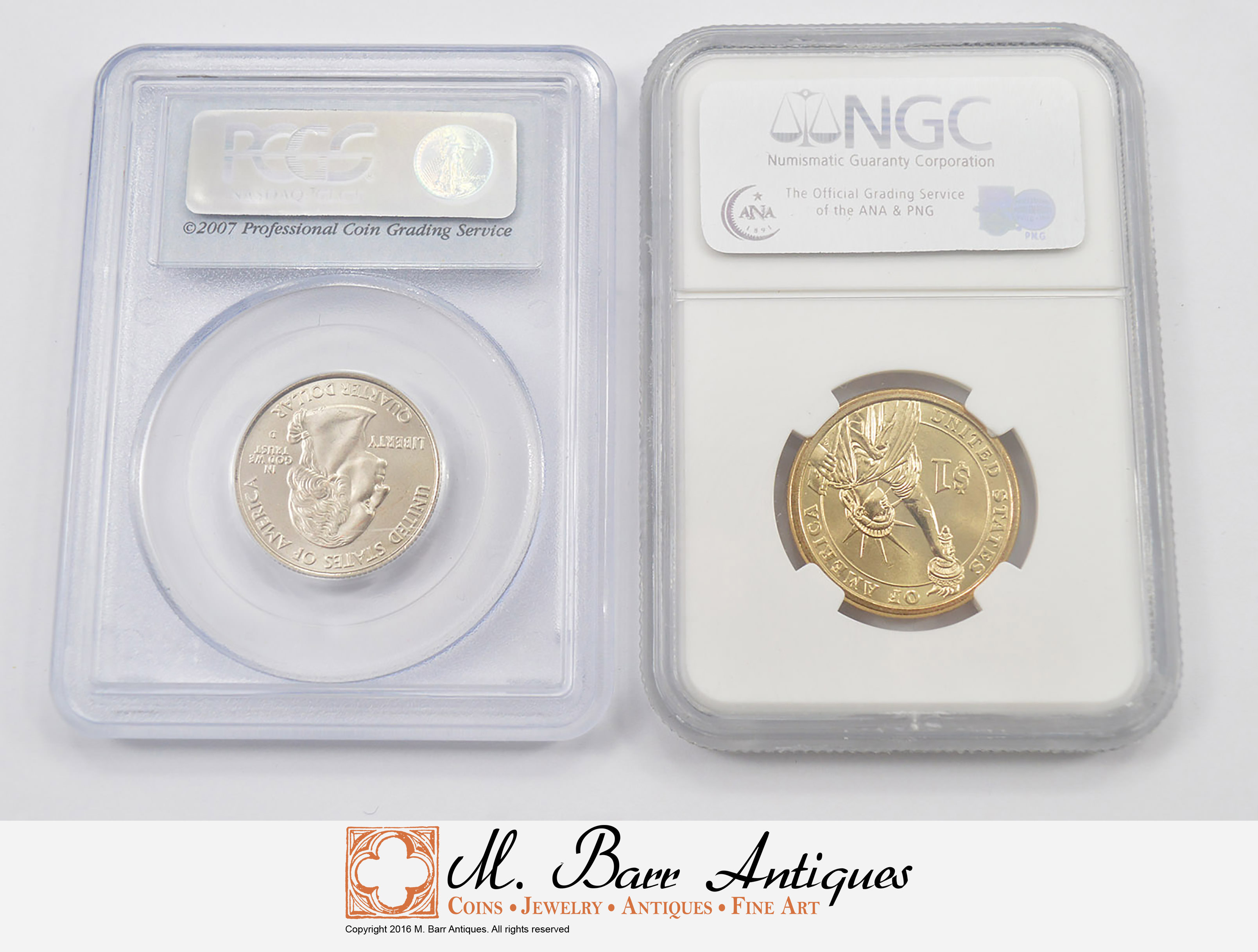 Lot of 2 Different SLABS - Graded Coins | Property Room