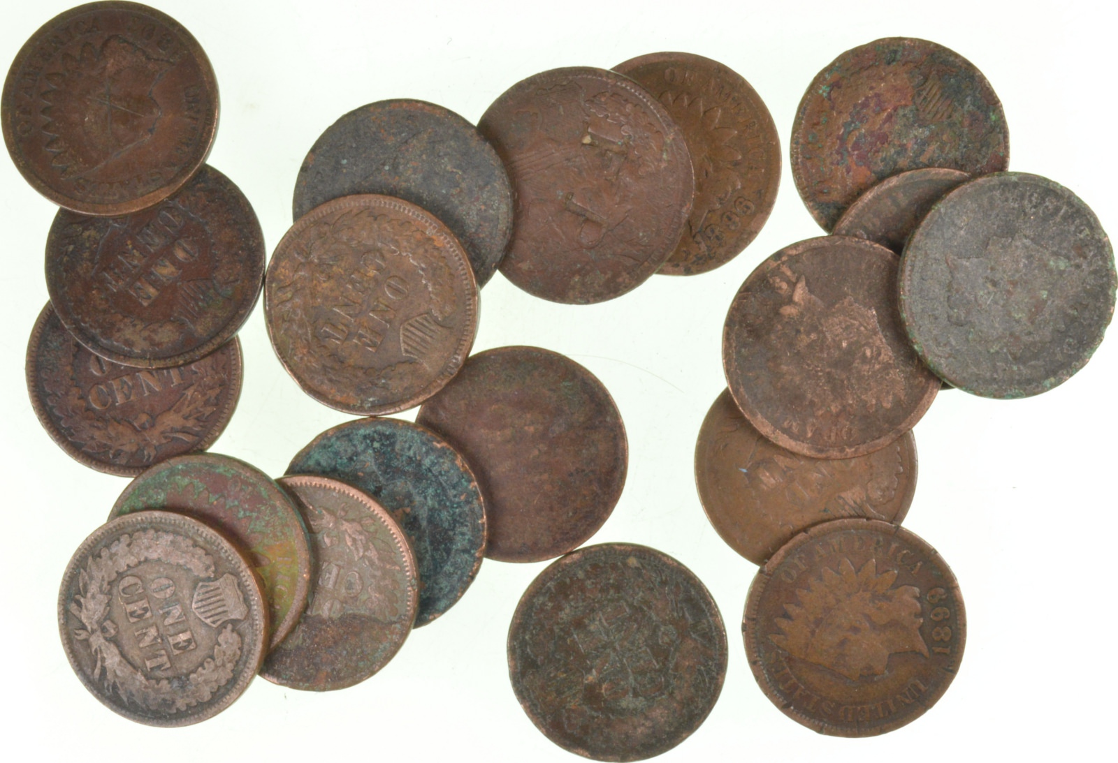 Lot of 20 1800's 1890-1899 Indian Head Penny Cents - US Coin Collection ...