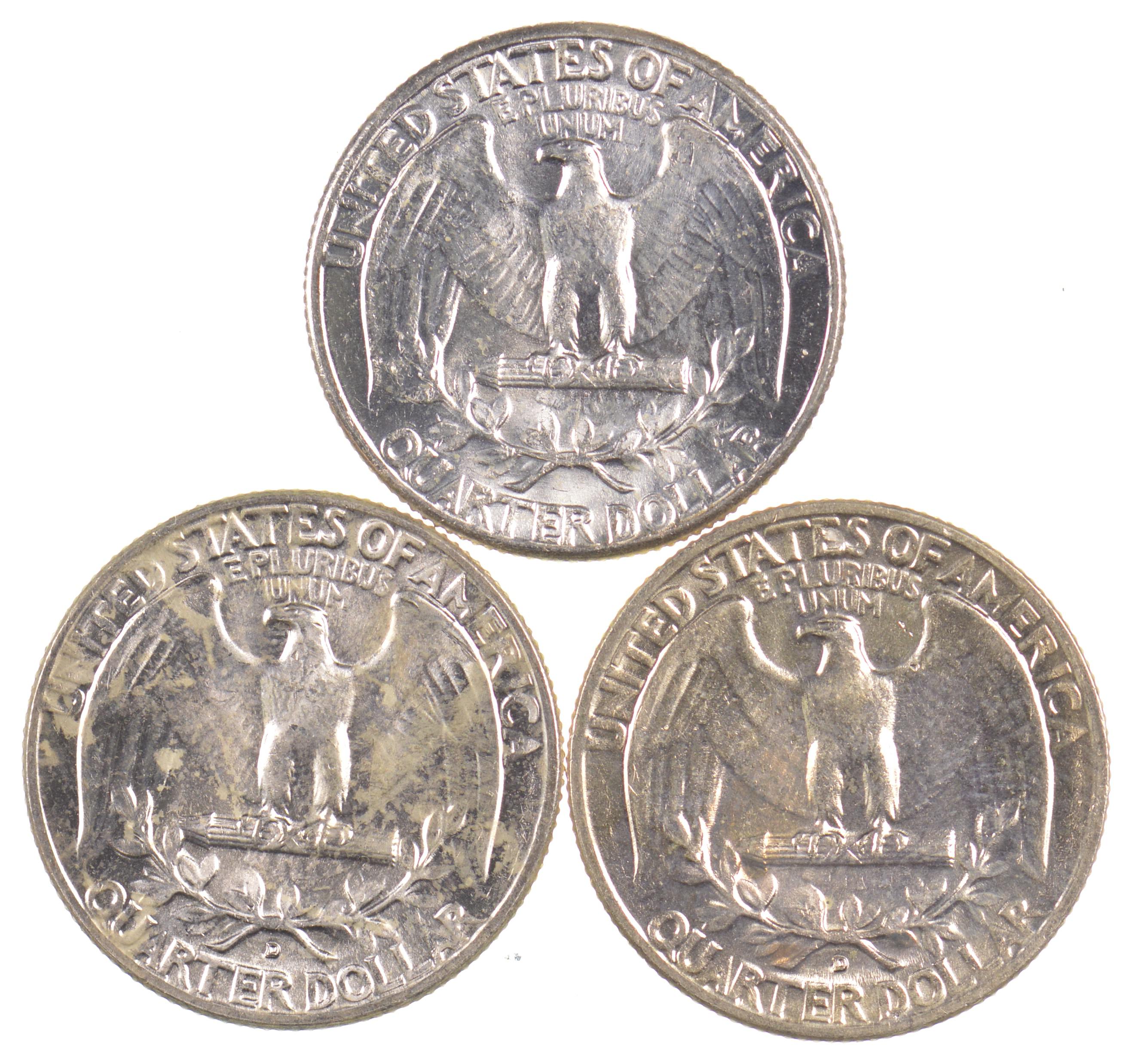 Lot of (3) Choice Uncirculated Washington Quarters - All Different ...