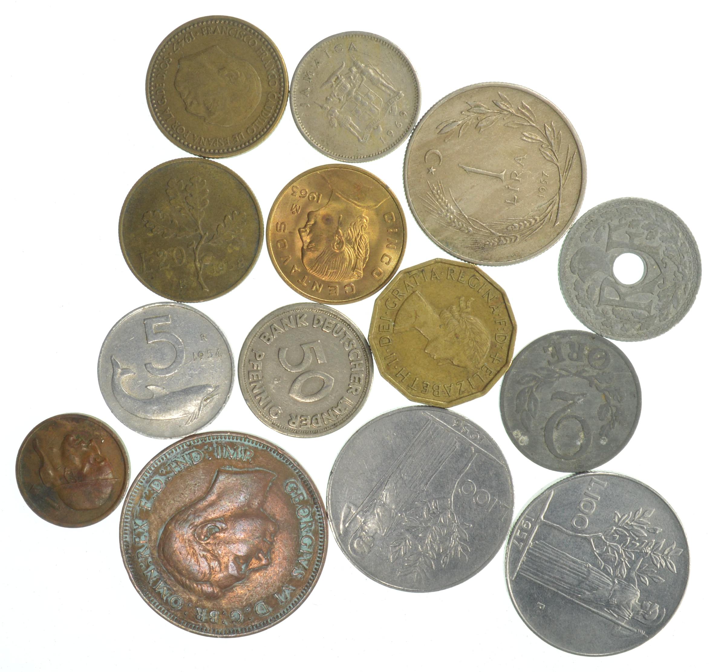 Lot of Mixed World Coins - Some Very Old - Most over 50 years old ...