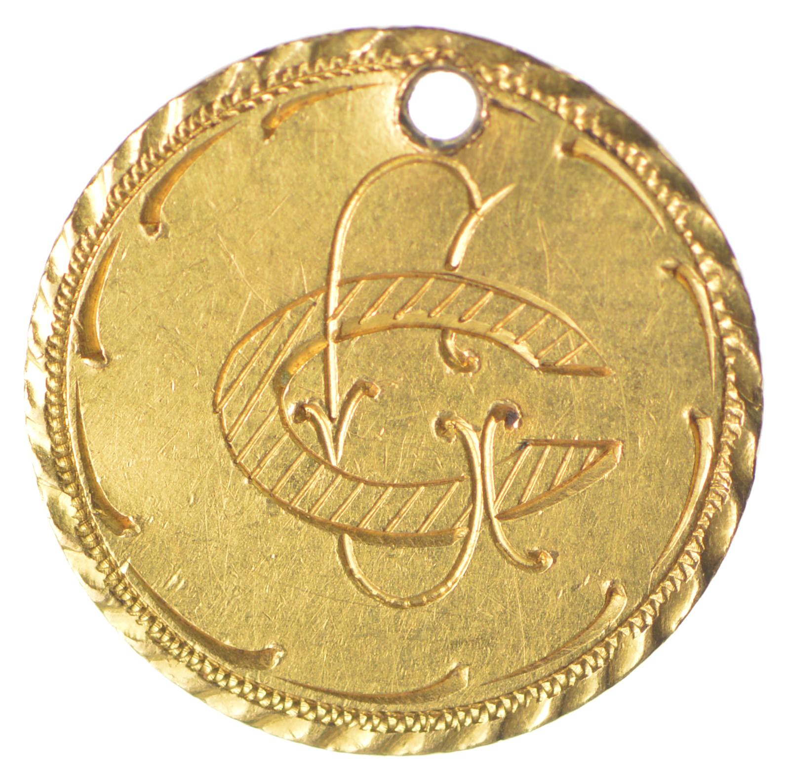 Love Token Gold Round *Condition: Hole | Property Room