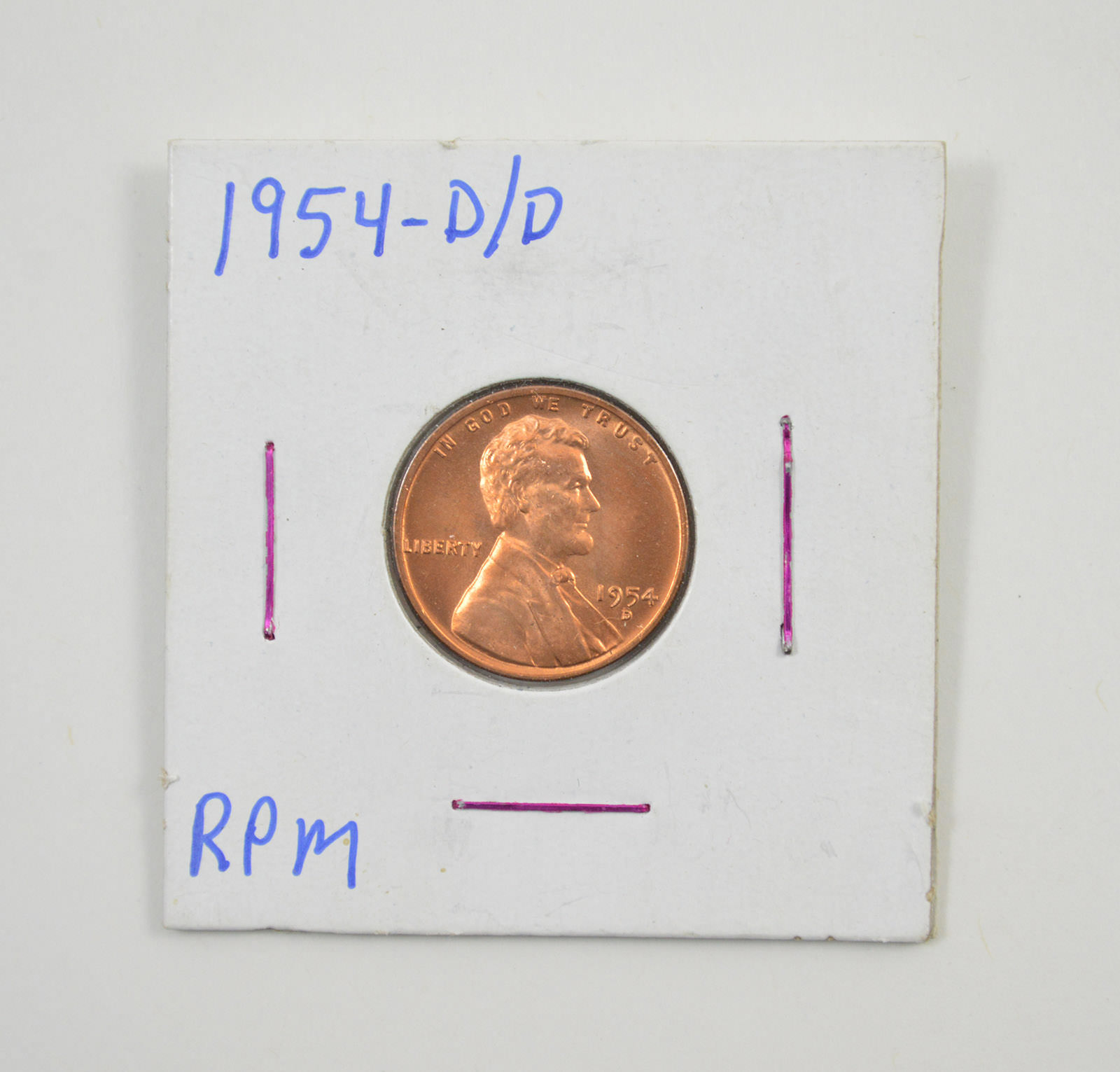 Major Error: 1954-D/D Lincoln Wheat Cent - Double Mint Mark | Property Room